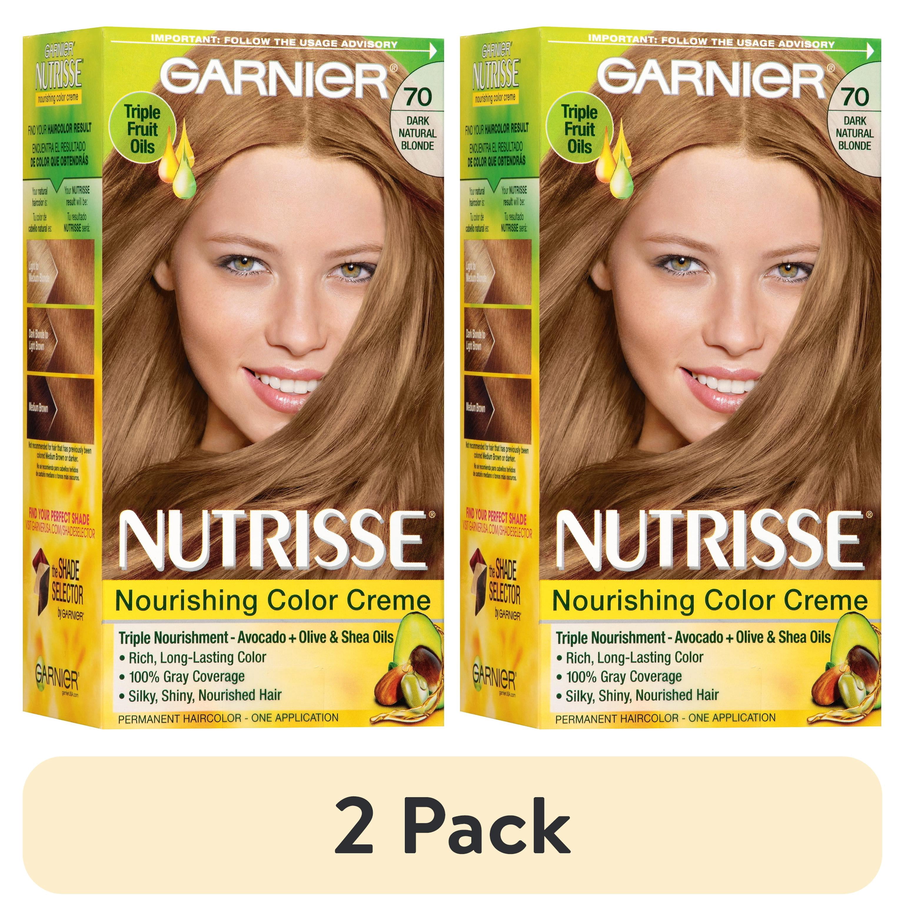 (2 pack) Garnier Nutrisse Nourishing Hair Color Creme, 070 Dark Natural ...