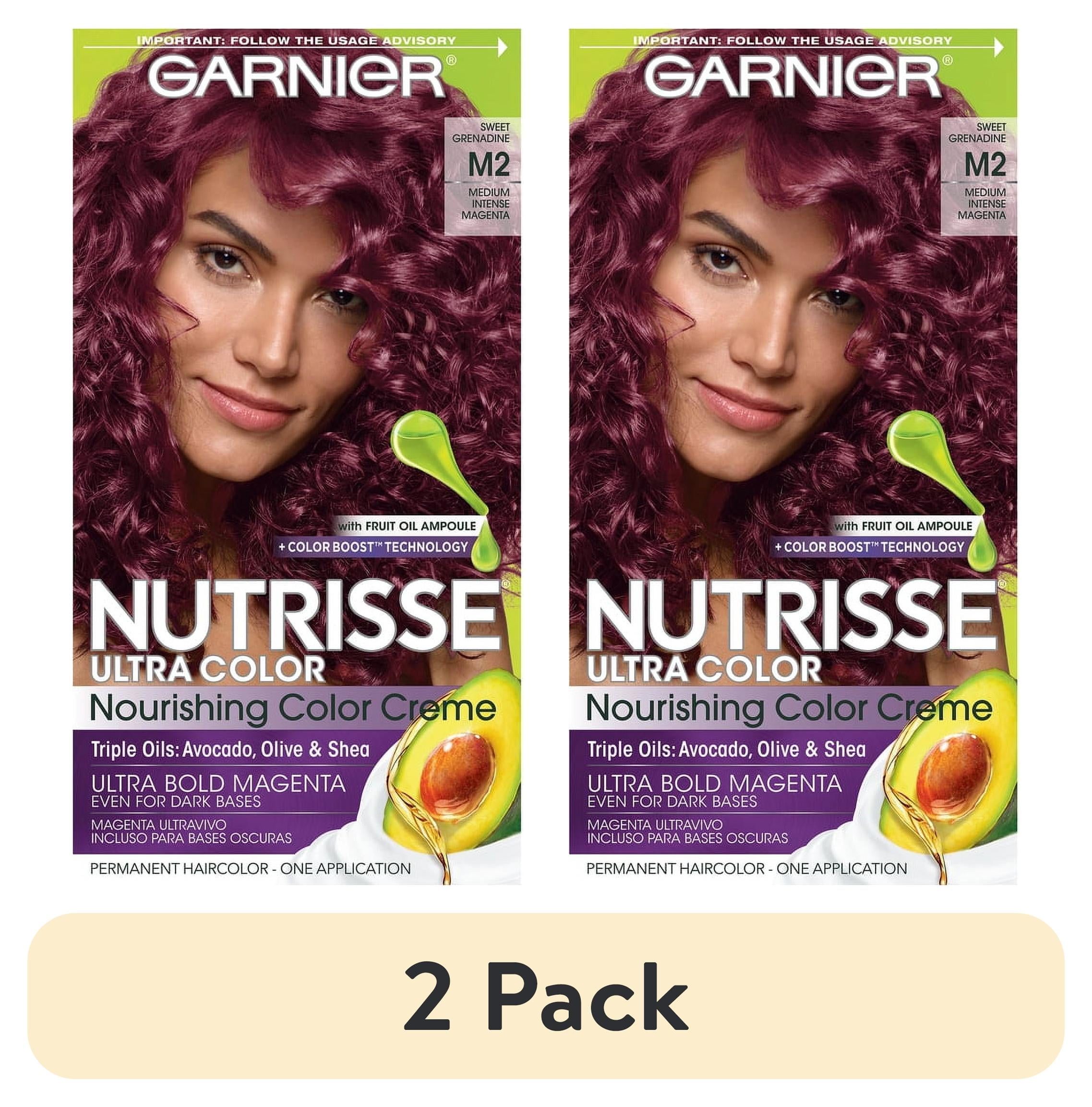 (2 pack) Garnier Nutrisse Nourishing Hair Color Creme, M2 Sweet ...