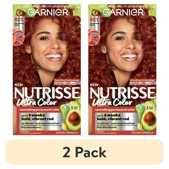 (2 pack) Garnier Nutrisse Ultra Color Bold Permanent Hair Color Kit ...