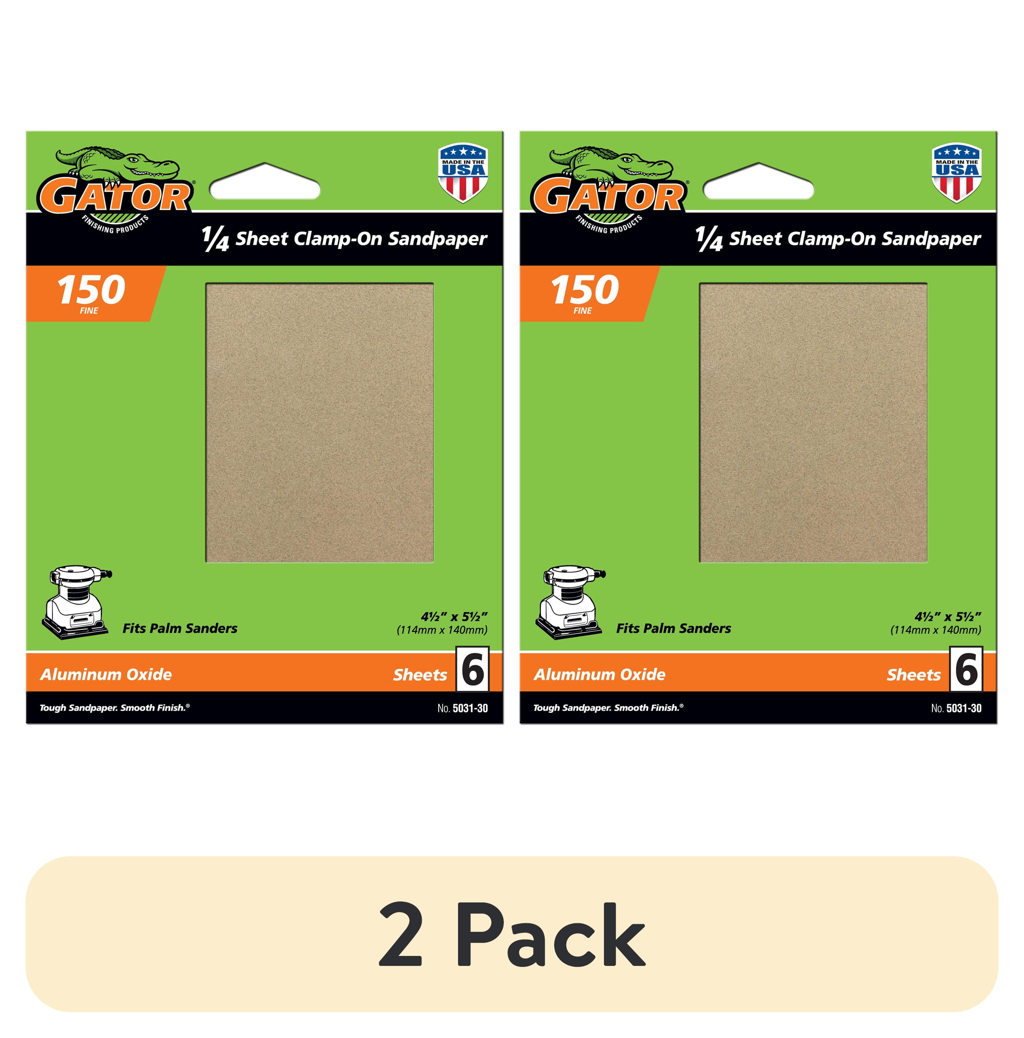 (2 pack) Gator 5031 4.5 in x 5.5 in Fine 150 Grit 1/4 Sheet Clamp-On ...