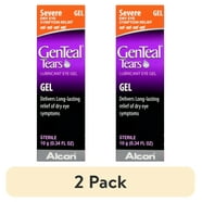 (3 pack) GenTeal Tears Severe Day + Night Gel Lubricant Eye Drops, 0.3 ...