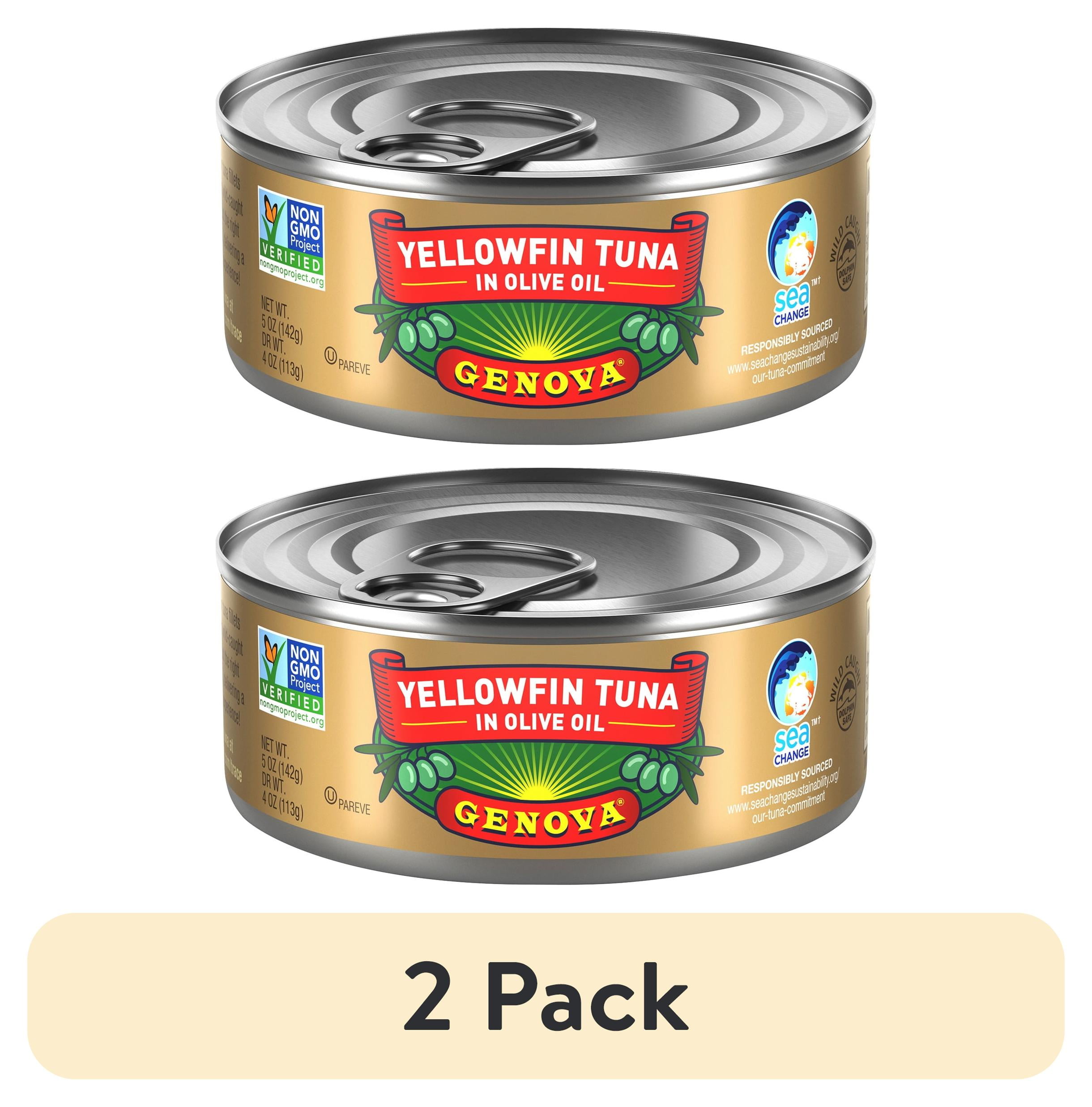 (2 pack) Genova Premium Yellowfin Tuna in Olive Oil 5 oz - Walmart.com
