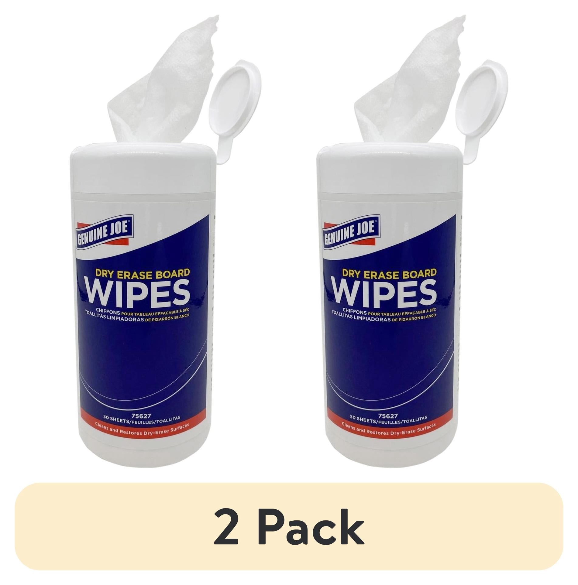 (2 pack) Genuine Joe Dry Erase Board Cleaning Wipes, 50 ct - Walmart.com