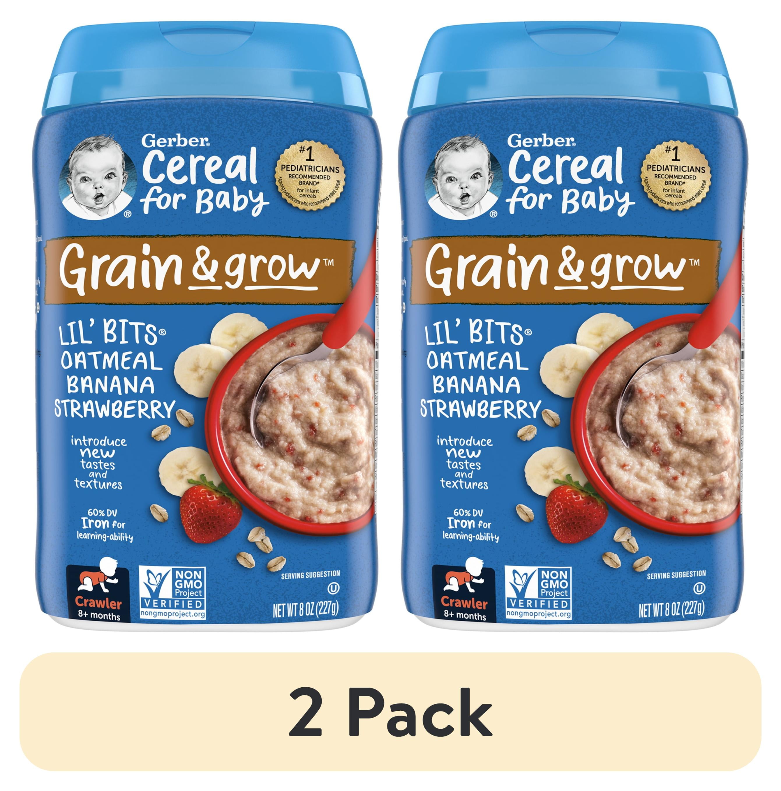 (2 pack) Gerber 3rd Foods Cereal for Baby Grain & Grow Lil' Bits Baby ...