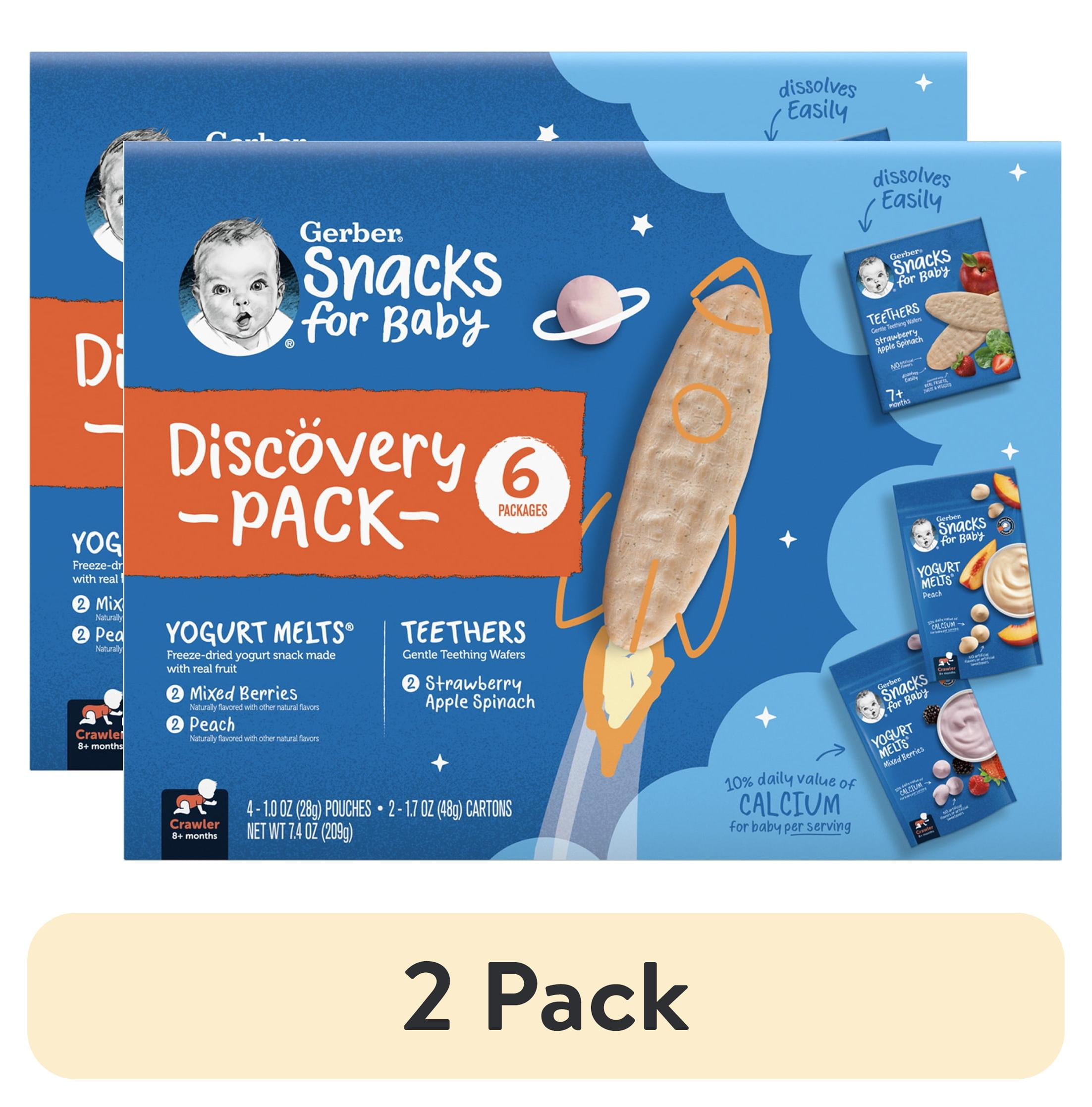 (2 pack) Gerber Stage 3 Baby Food, Teethers and Yogurt Melts Snacks ...