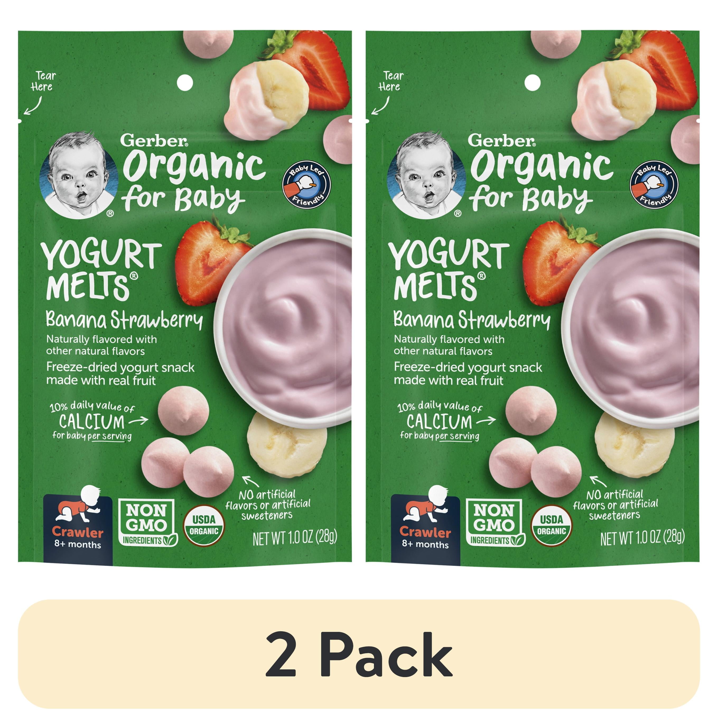 (2 pack) Gerber Stage 3 Organic Baby Food, Banana Strawberry Yogurt ...