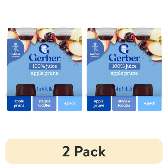 (2 pack) Gerber Toddler Baby Food, Apple Prune Fruit Juice from ...