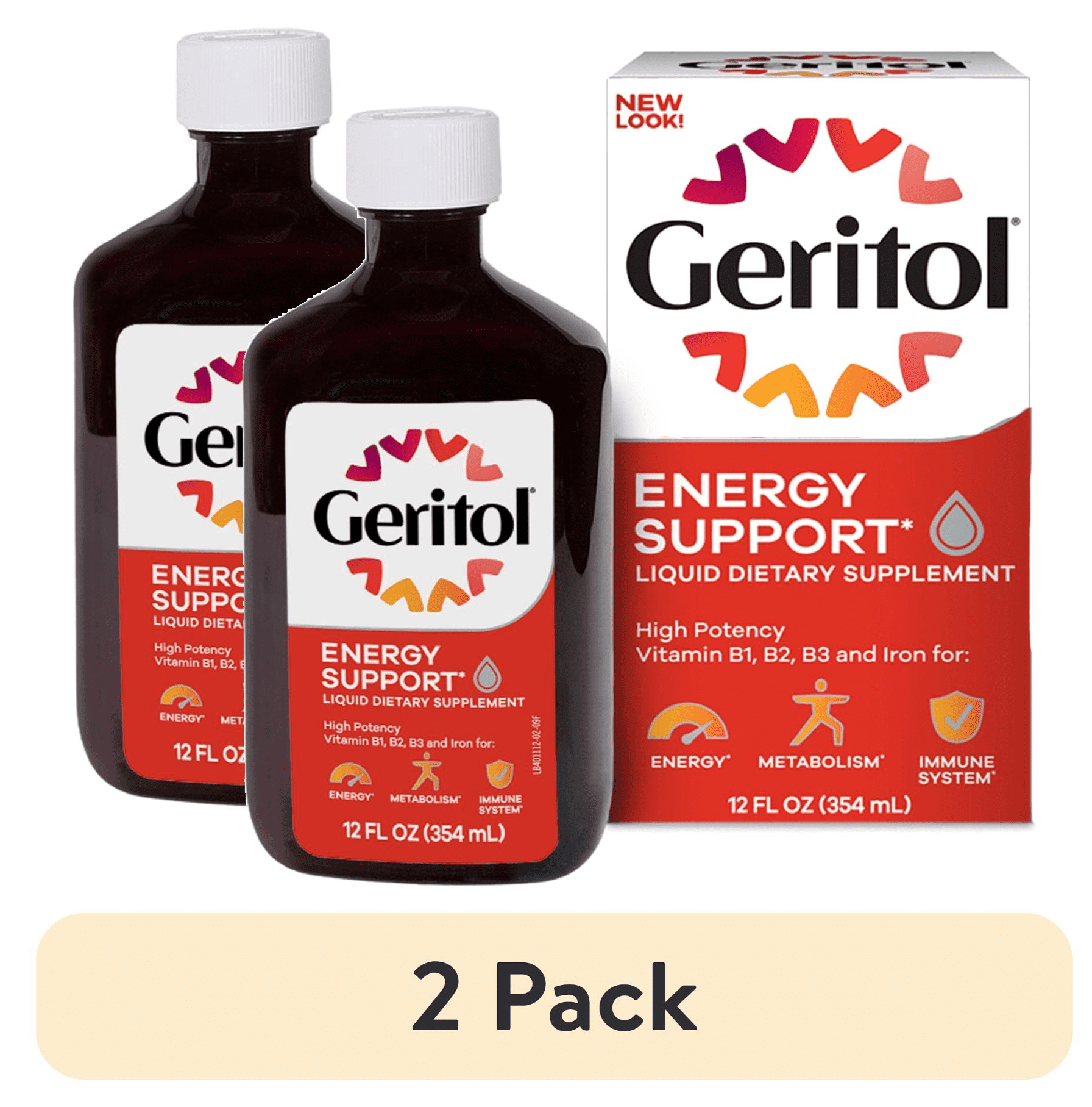 Geritol Liquid Energy Support B Vitamins 12 Oz