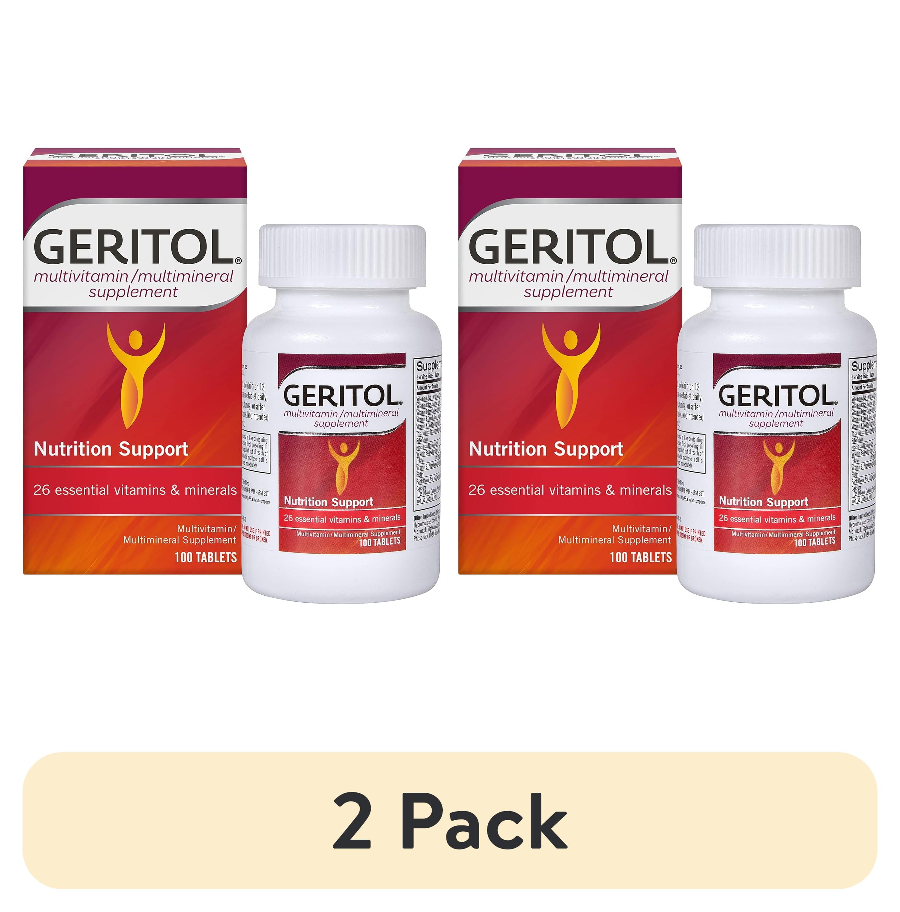 (2 pack) Geritol Multivitamin Supplement B-Vitamins, Antioxidants ...
