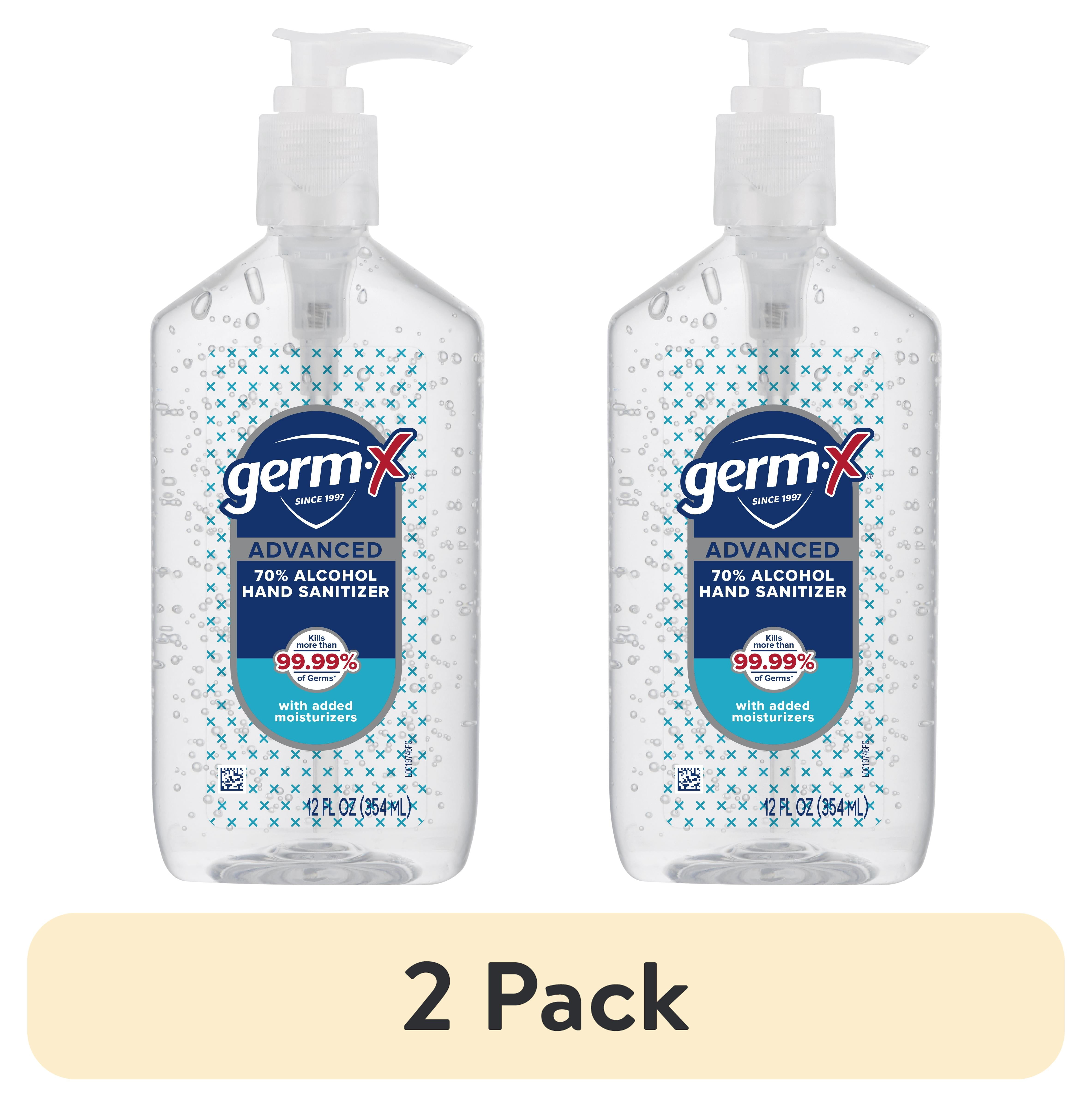 (2 pack) Germ-X Advanced Hand Sanitizer with Pump, Alcohol & Moisturizers, Original Fresh Scent ...