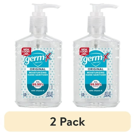 (2 pack) Germ-X Original Hand Sanitizer Gel, 62% Ethyl Alcohol with ...