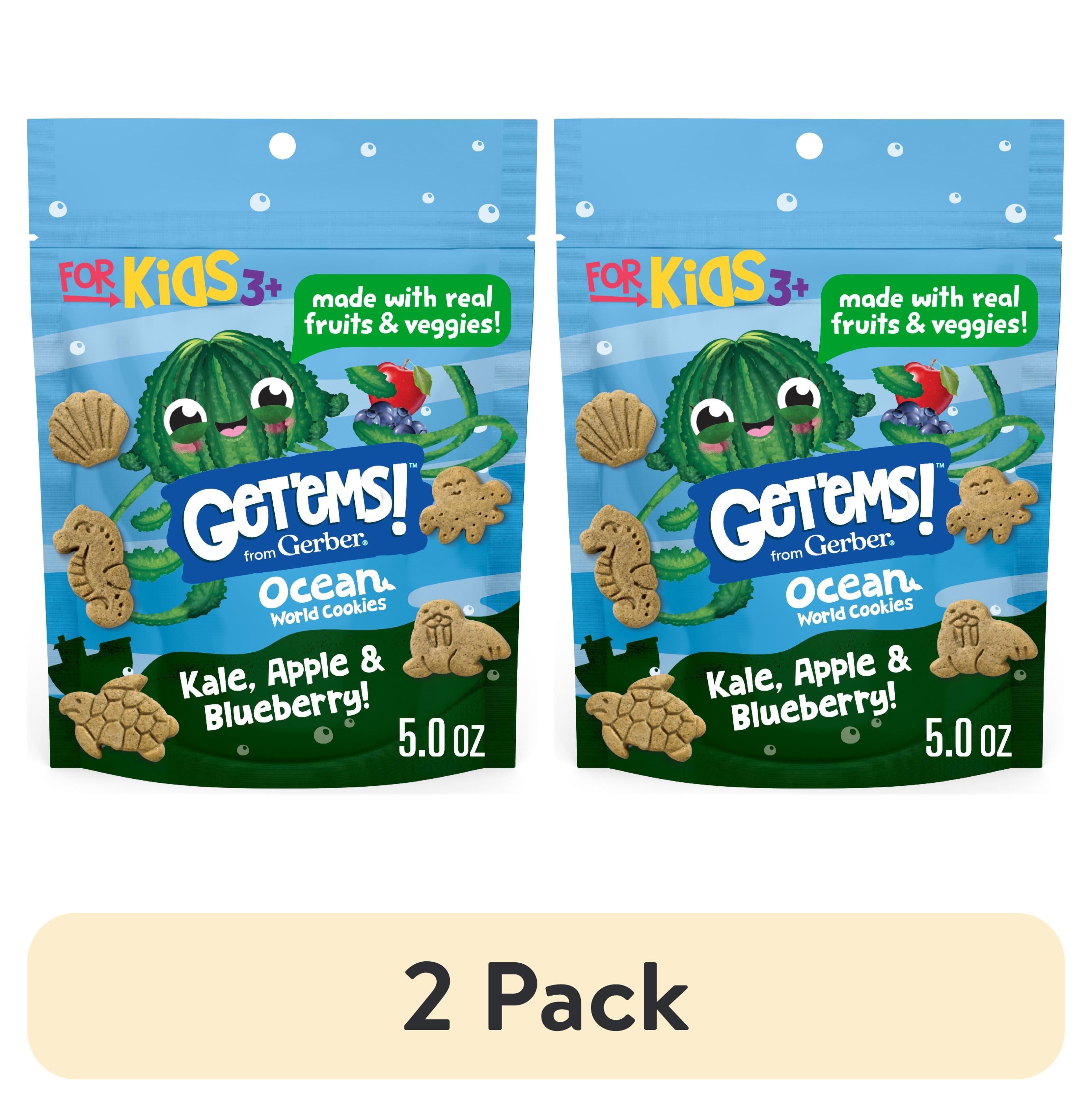 (2 pack) Get'ems from Gerber Kale, Apple & Blueberry Ocean World ...