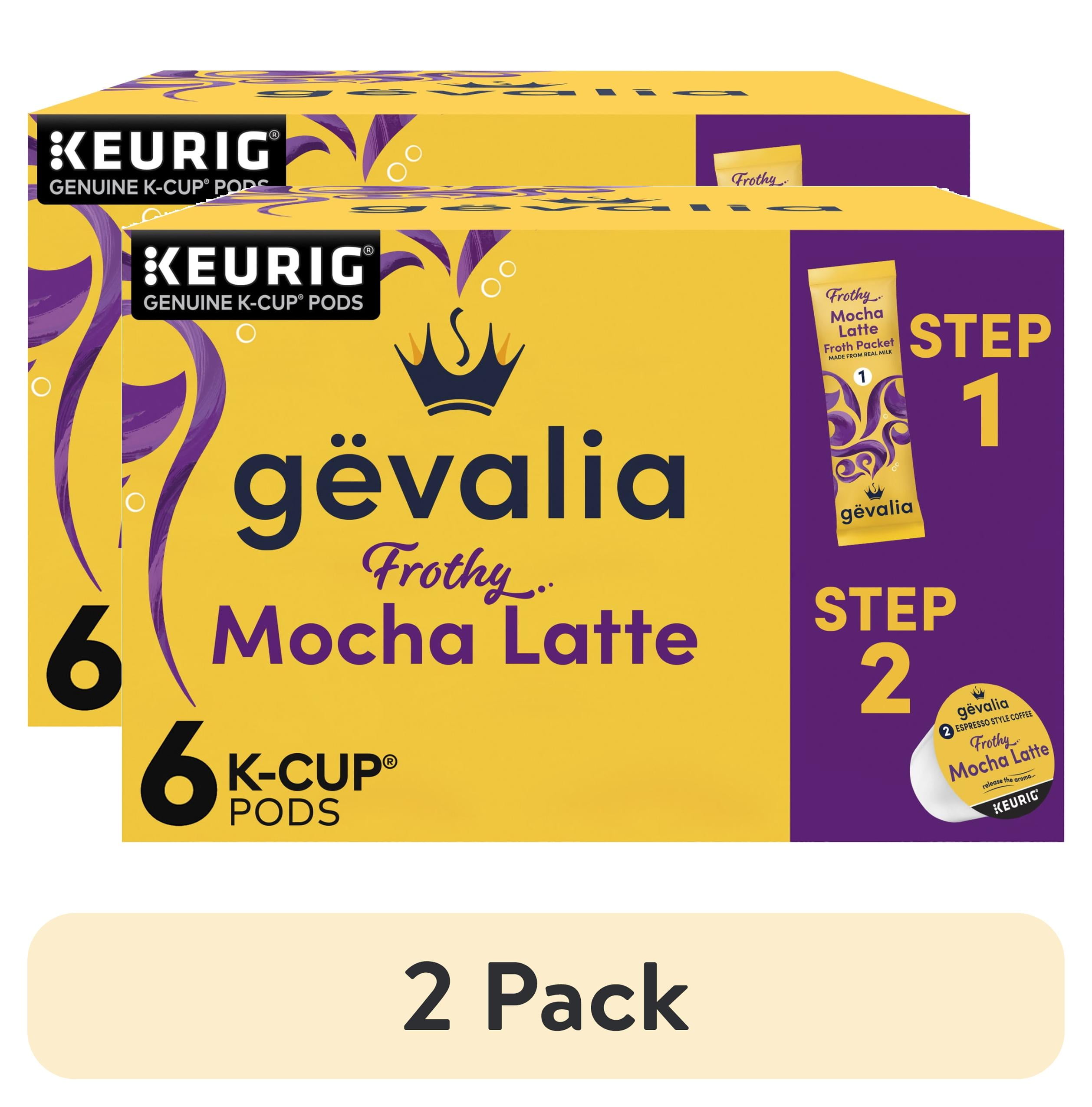 (2 pack) Gevalia Frothy 2-Step Mocha Latte Espresso K-Cup® Coffee Pods ...