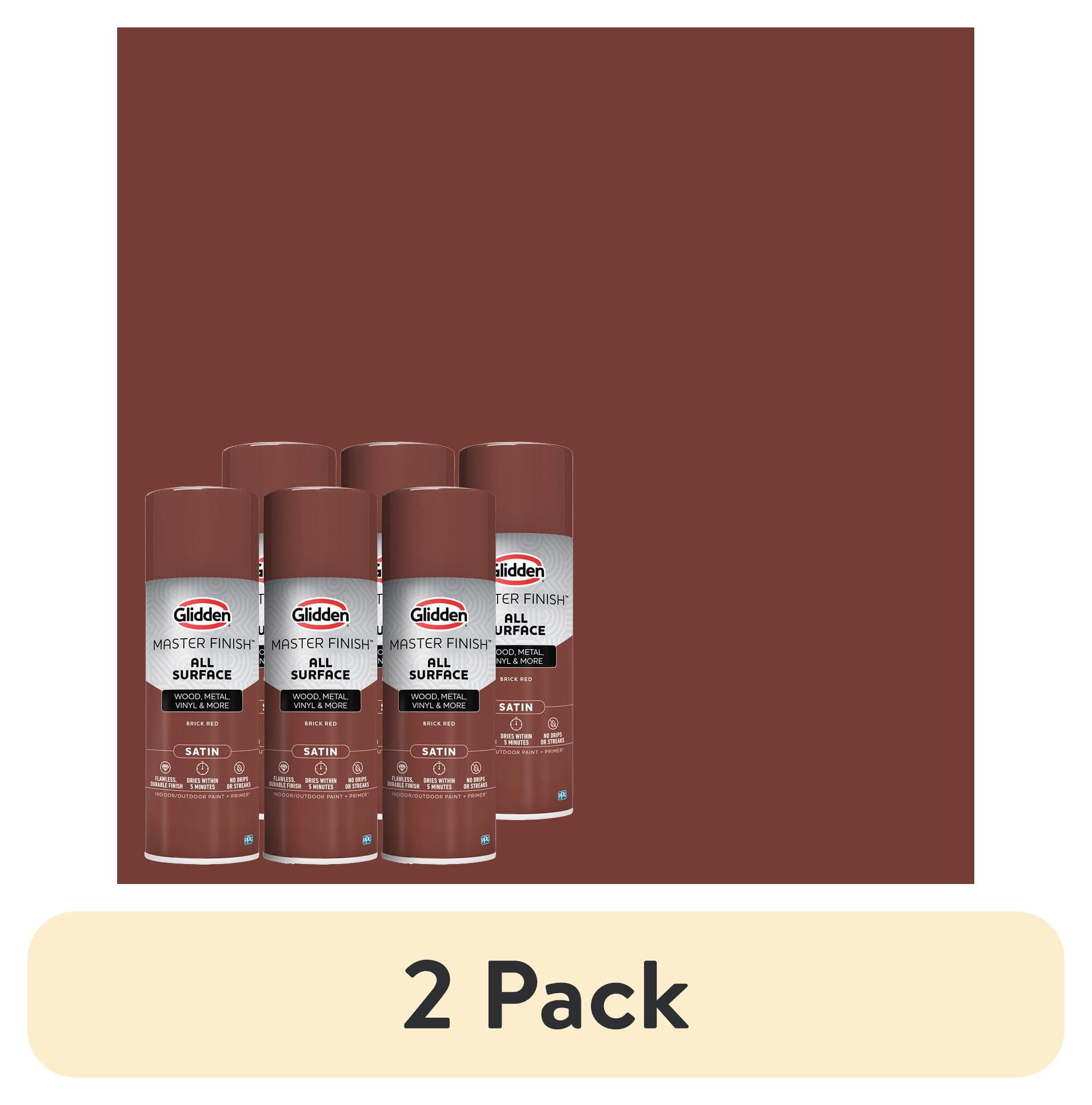 (12 pack) Glidden Master Finish 12 oz. Satin Brick Red Interior ...