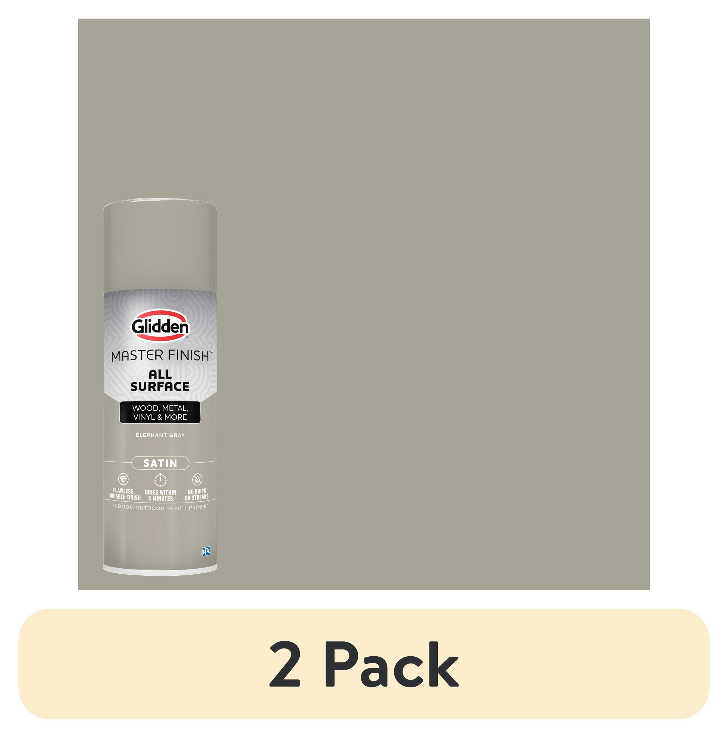 (2 pack) Glidden Master Finish 12 oz. Satin Elephant Gray Interior ...