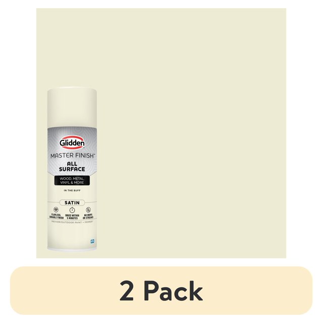 (2 pack) Glidden Master Finish 12 oz. Satin In the Buff Interior ...