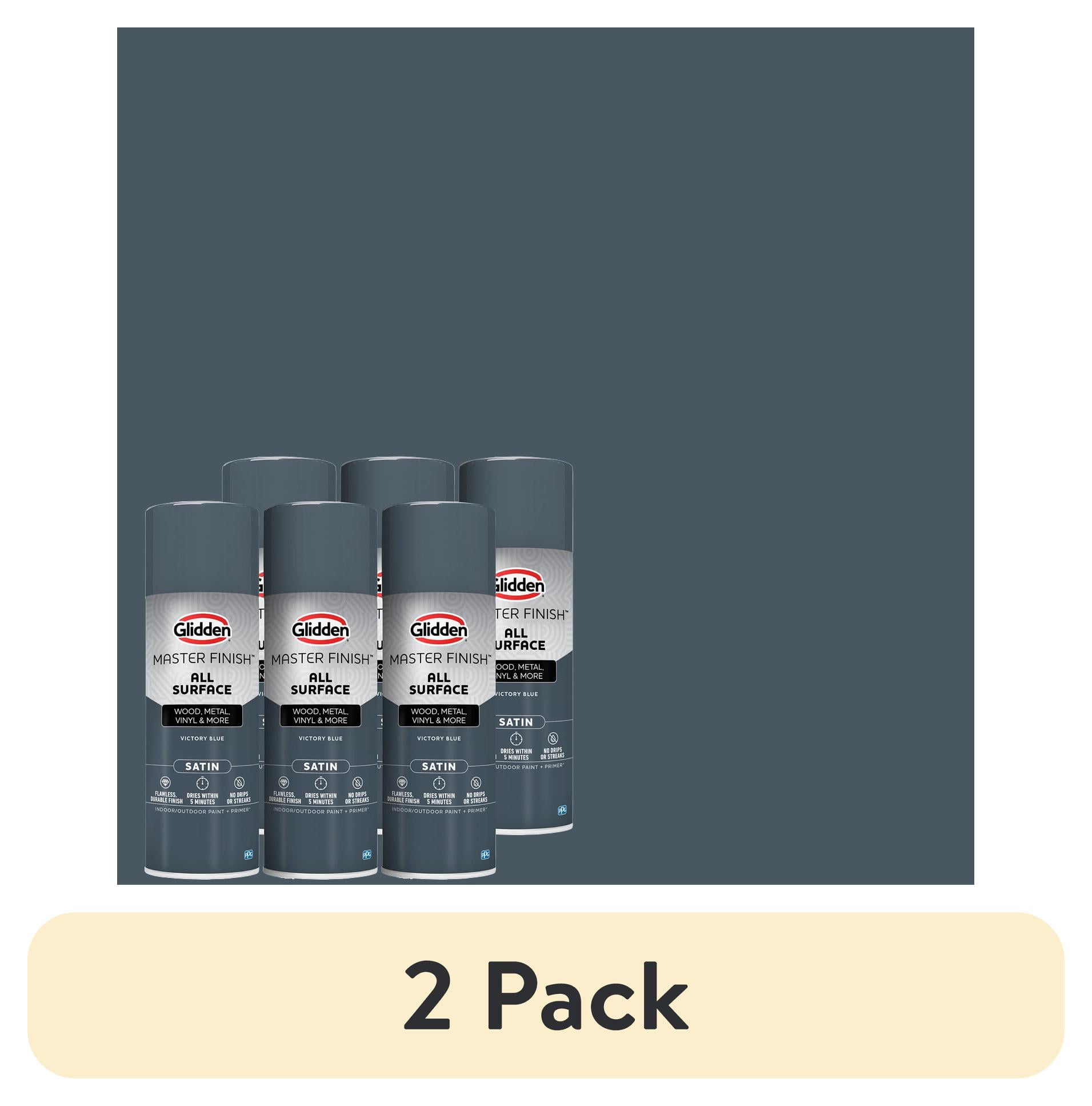 (2 pack) Glidden Master Finish 12 oz. Satin Victory Blue Interior ...