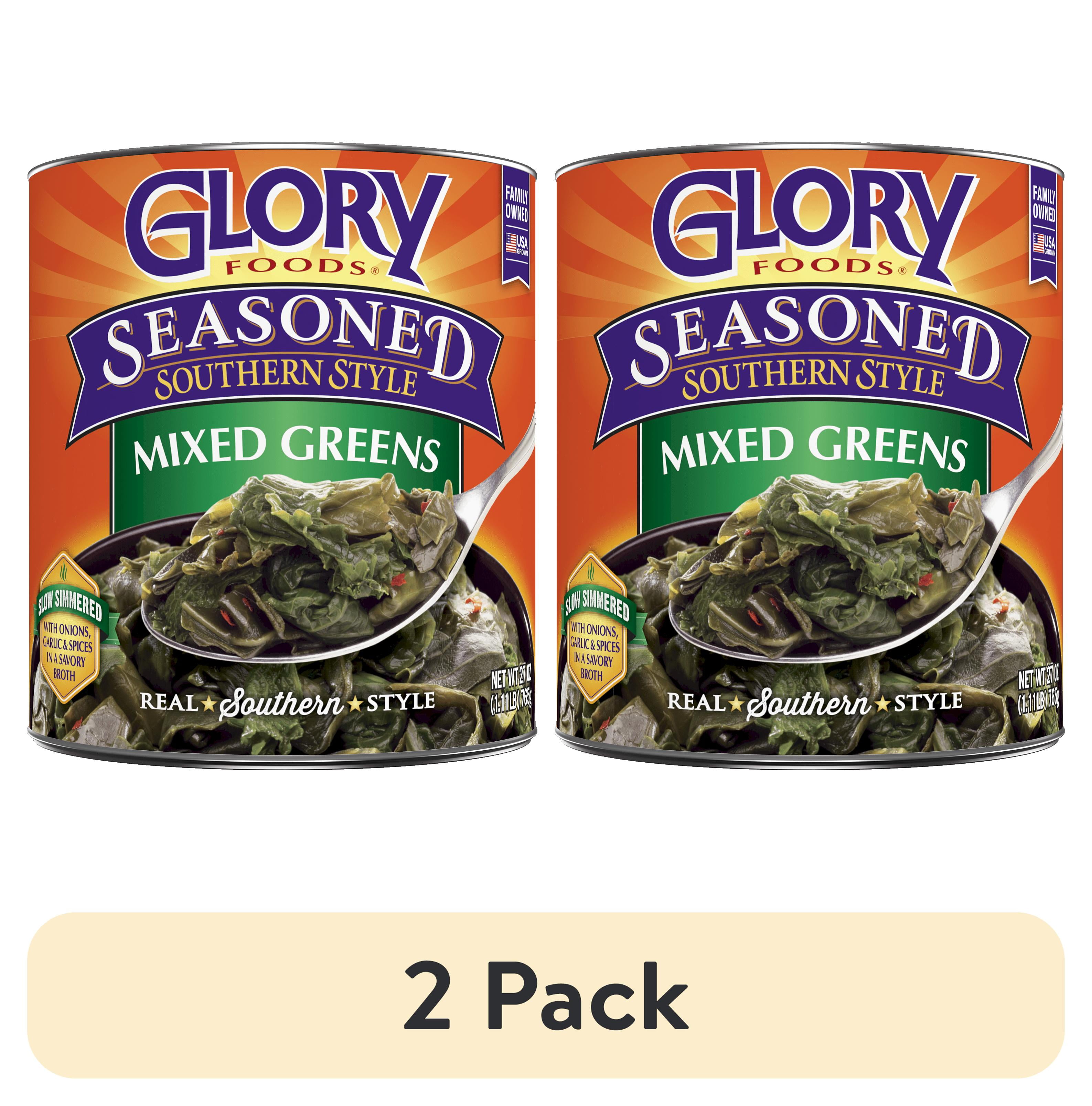 (2 pack) Glory Foods Seasoned Southern Style Mixed Greens, Canned ...