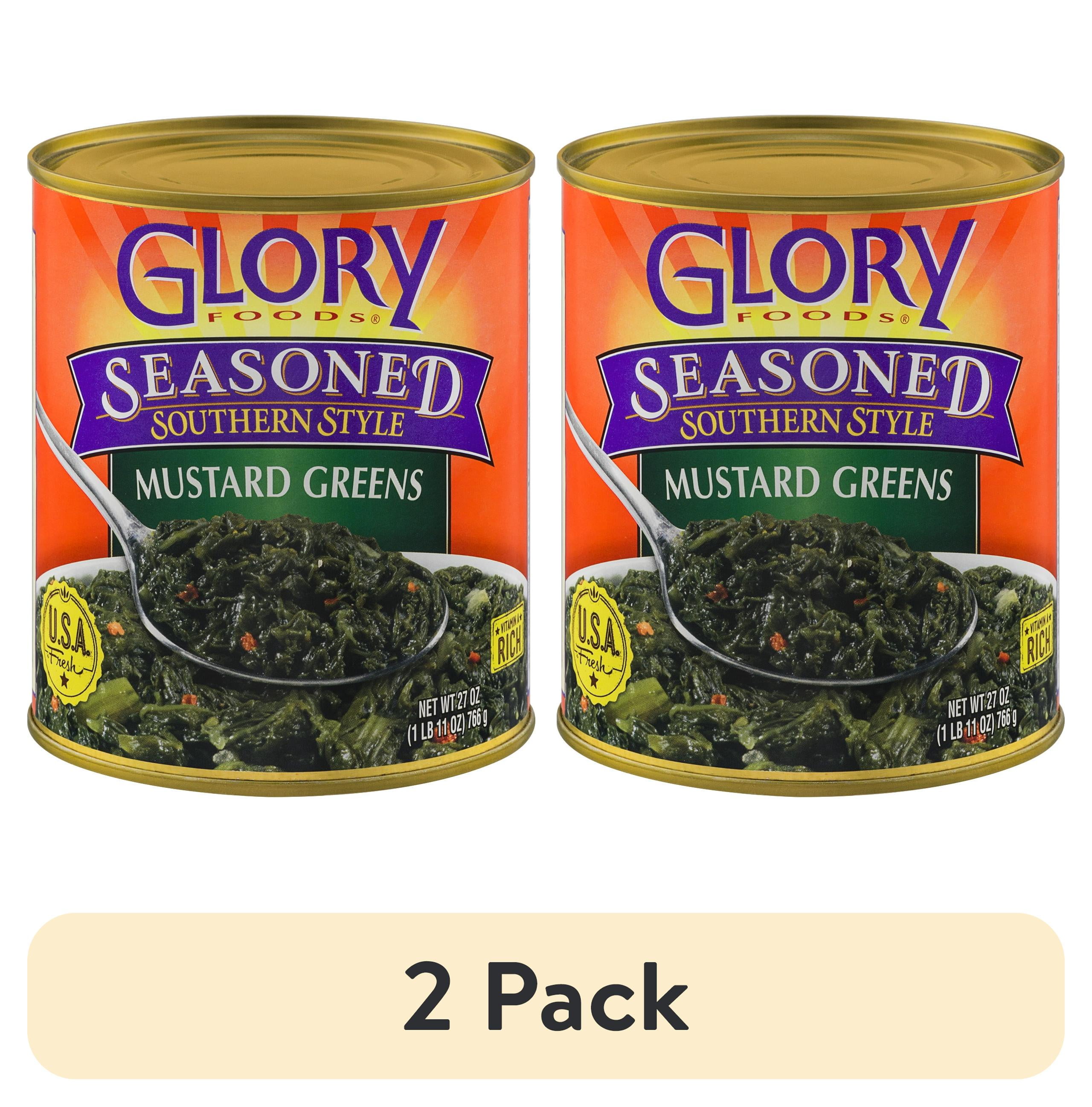 (2 pack) Glory Foods Seasoned Southern Style Mustard Greens, 27 oz., Can - Walmart.com