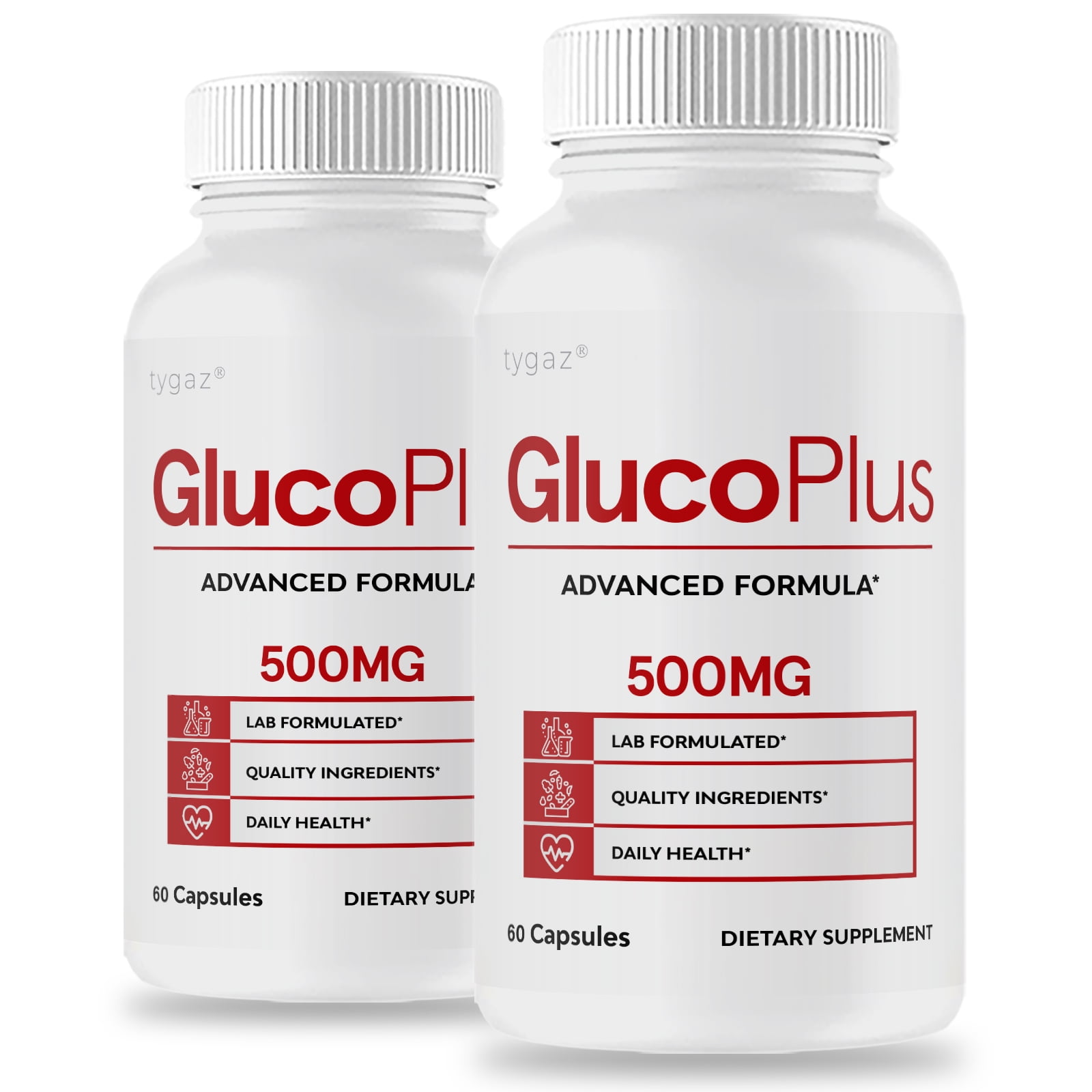 (2 pack ) GlucoPlus - Gluco Plus Pill Supplement - Walmart.com