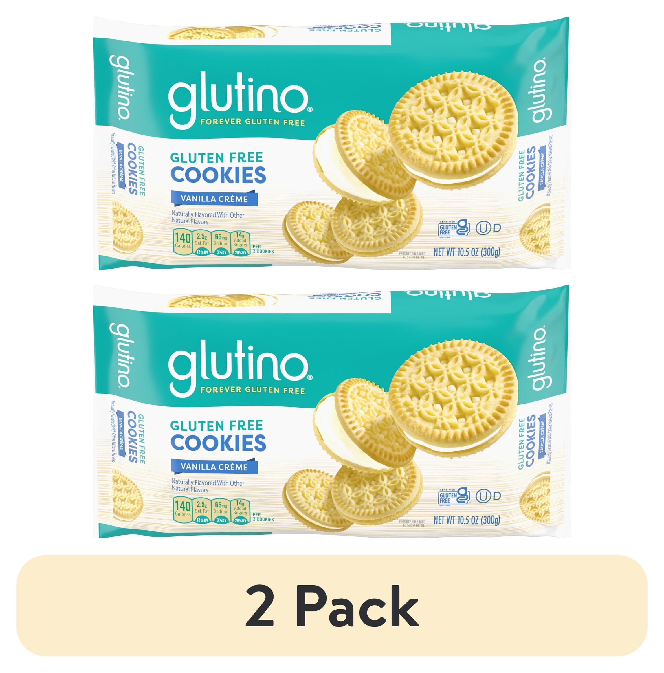 (2 pack) Glutino Gluten Free Vanilla Crème Flavored Sandwich Cookies ...