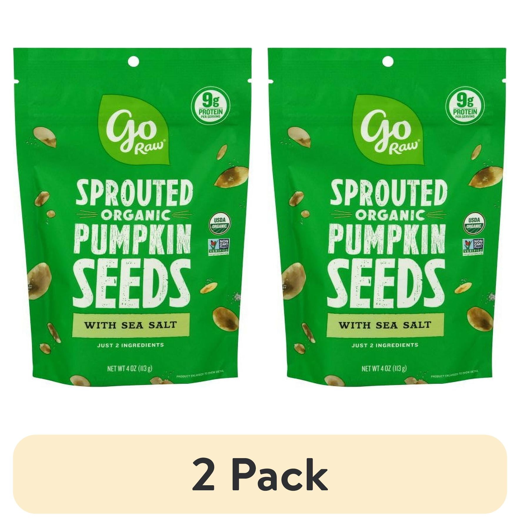 (2 pack) Go Raw Sprouted Organic Pumpkin Seeds 4 oz Sea Salt Snack ...