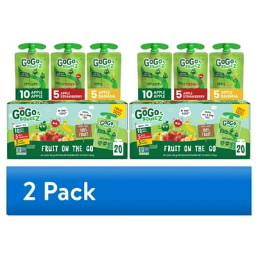 GoGo SqueeZ Fruit & VeggieZ Applesauce Pouches, 3.2oz (24 Count), BPA-Free, Kosher, Non-GMO ...