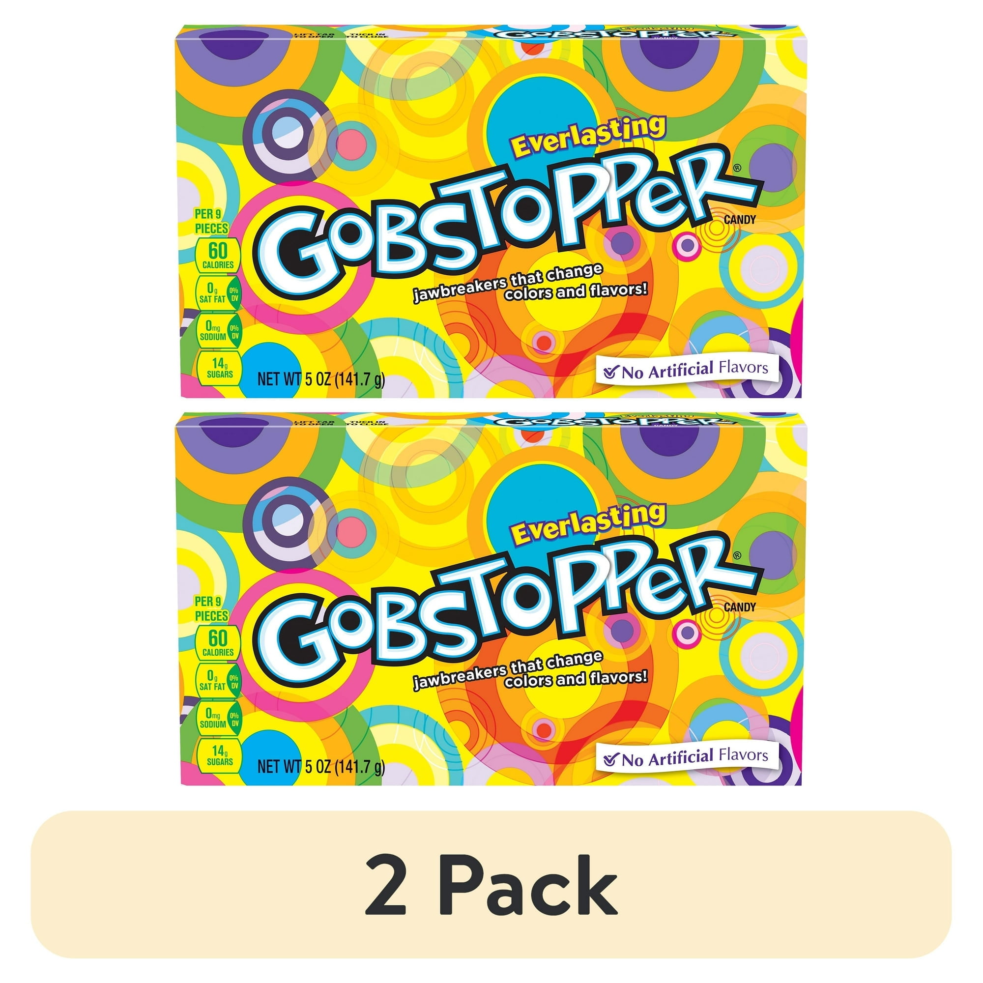 (2 pack) Gobstopper Everlasting Jawbreakers Candy, 5 Oz. Box - Walmart.com