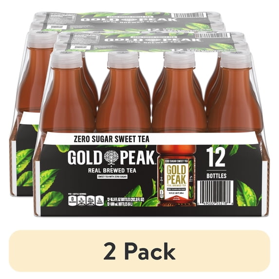 (2 pack) Gold Peak Zero Sugar Sweet Tea Bottles, 16.9 fl oz, 12 Pack ...