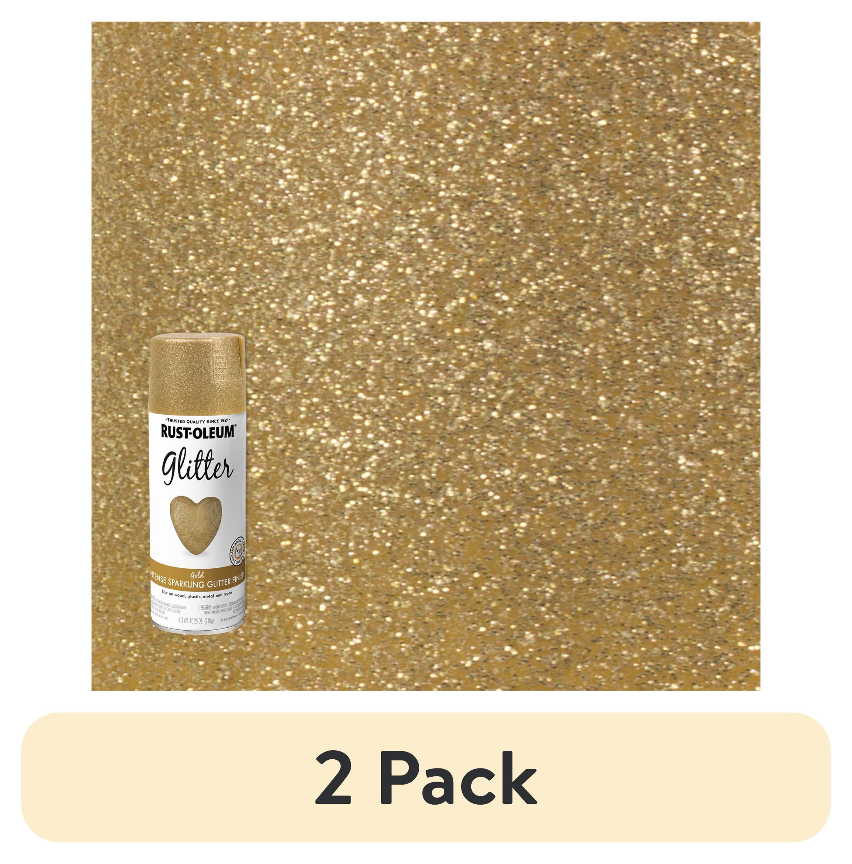 (2 pack) Gold, Rust-Oleum Specialty Glitter Spray Paint- 10.25 oz ...