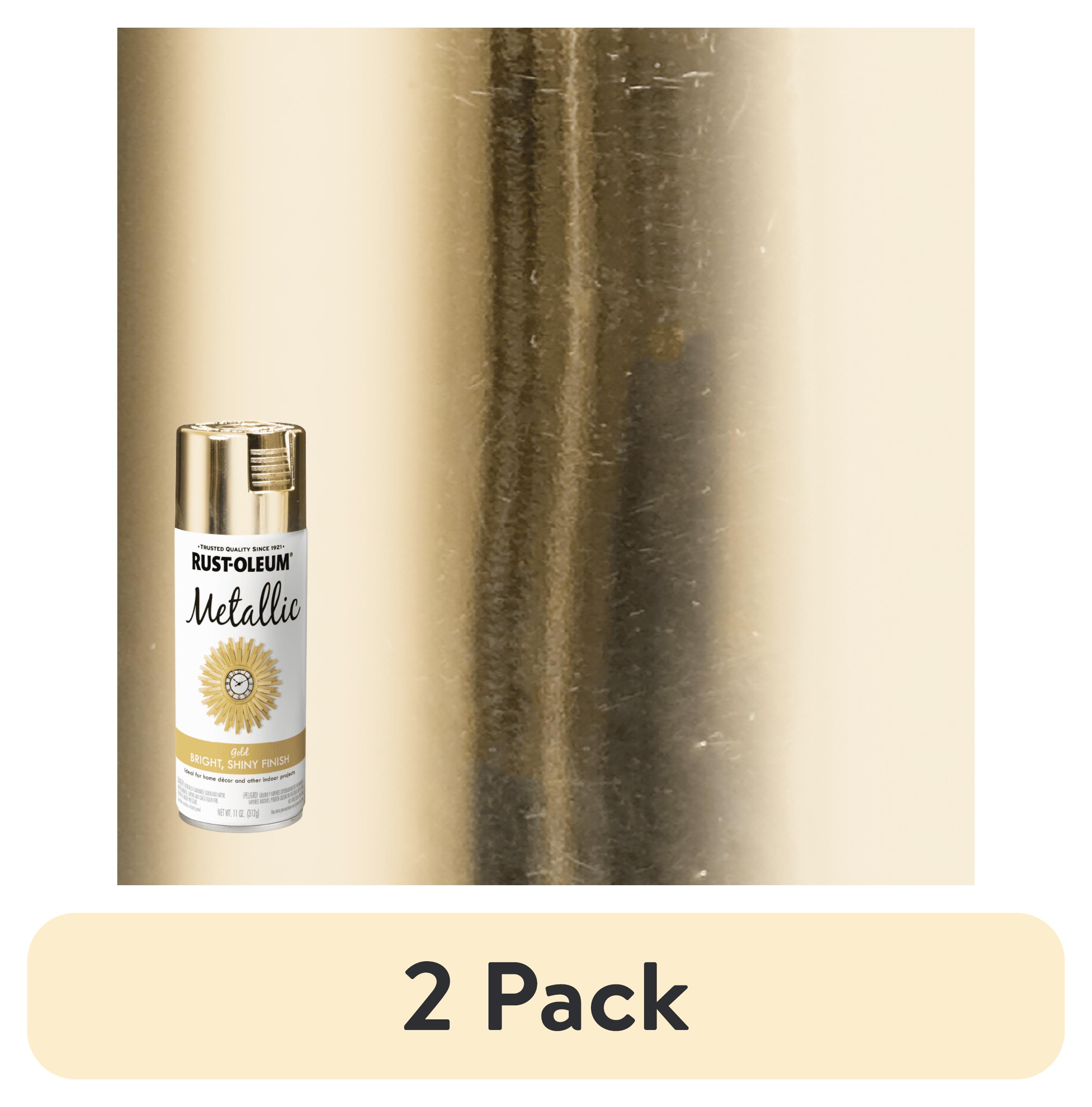 (2 pack) Gold, Rust-Oleum Specialty Metallic Spray Paint- 11 oz ...