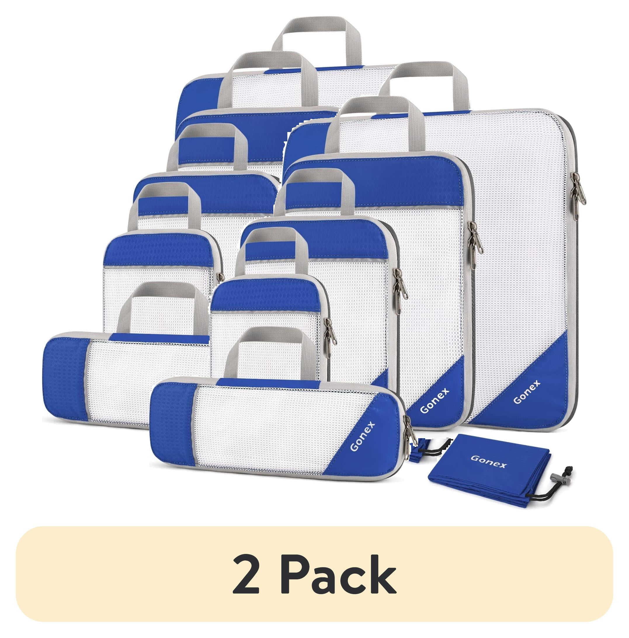 (2 pack) Gonex 6 Set Compression Packing Cubes Mesh Luggage Organizers ...