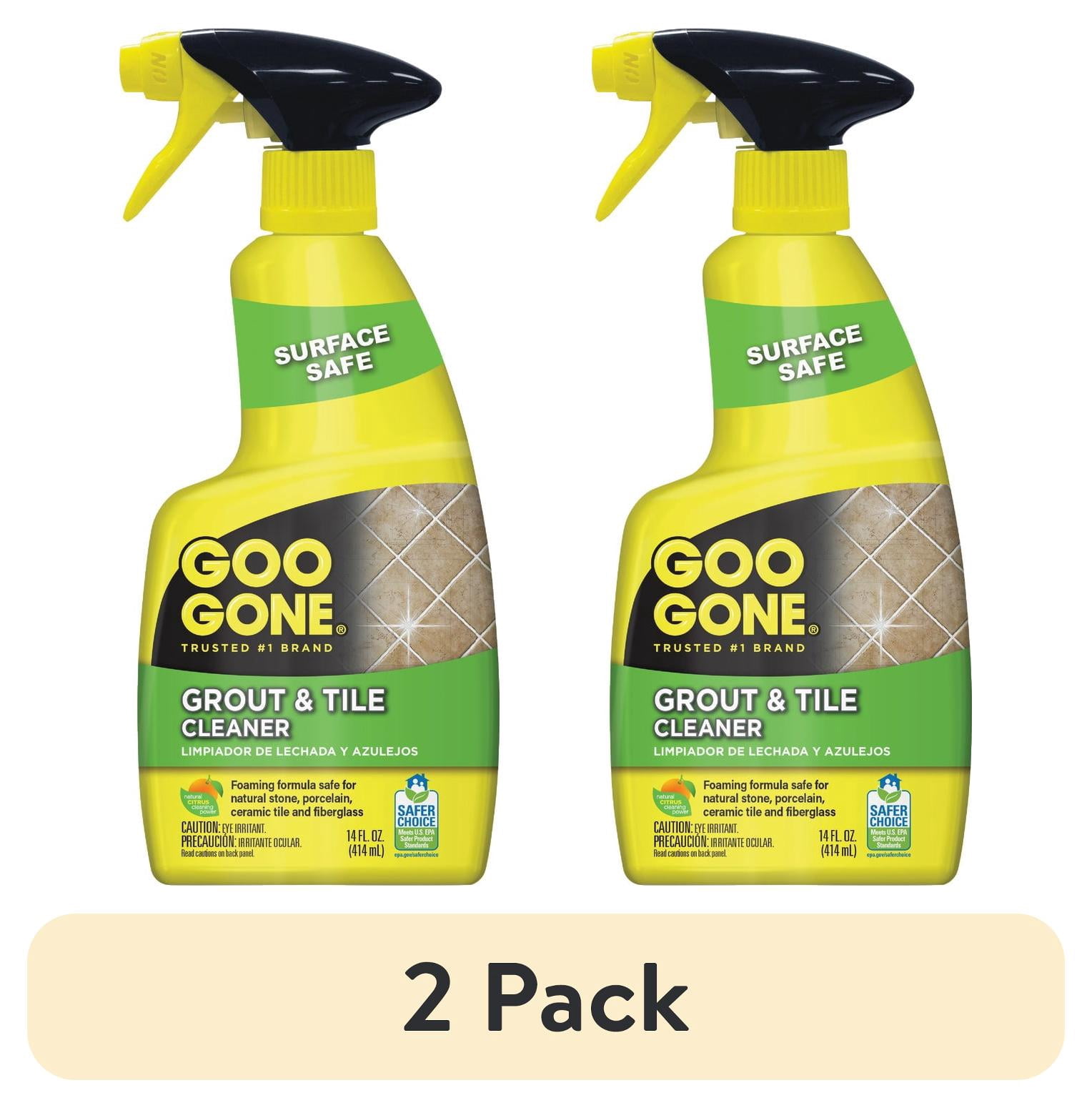 (2 pack) Weiman Goo Gone Grout Cleaner - Orange Scent, Foam - 14 fl oz ...