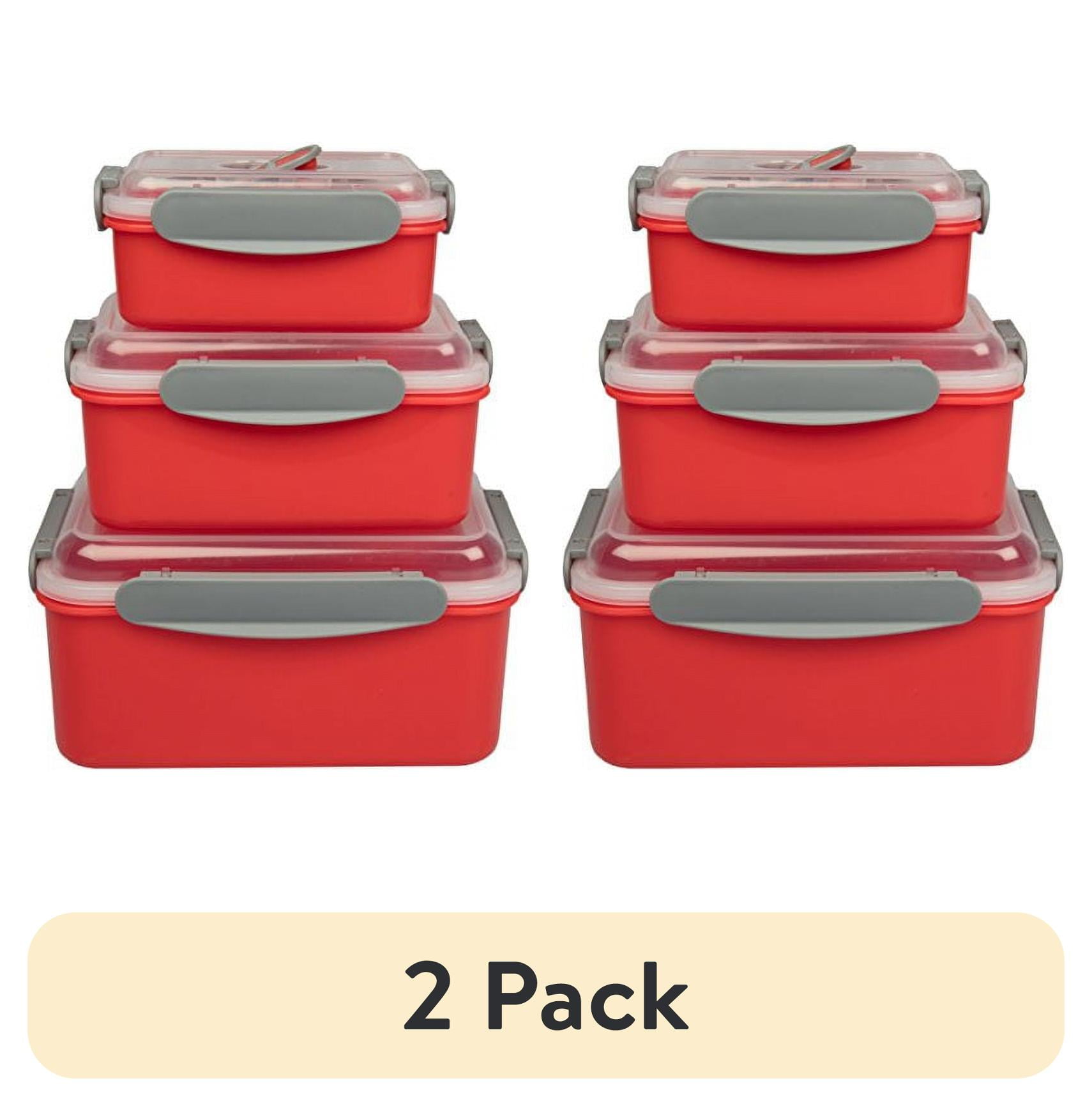 (2 pack) Good Cooking Microwave Meal Prep Containers- Set of 3 Nesting ...