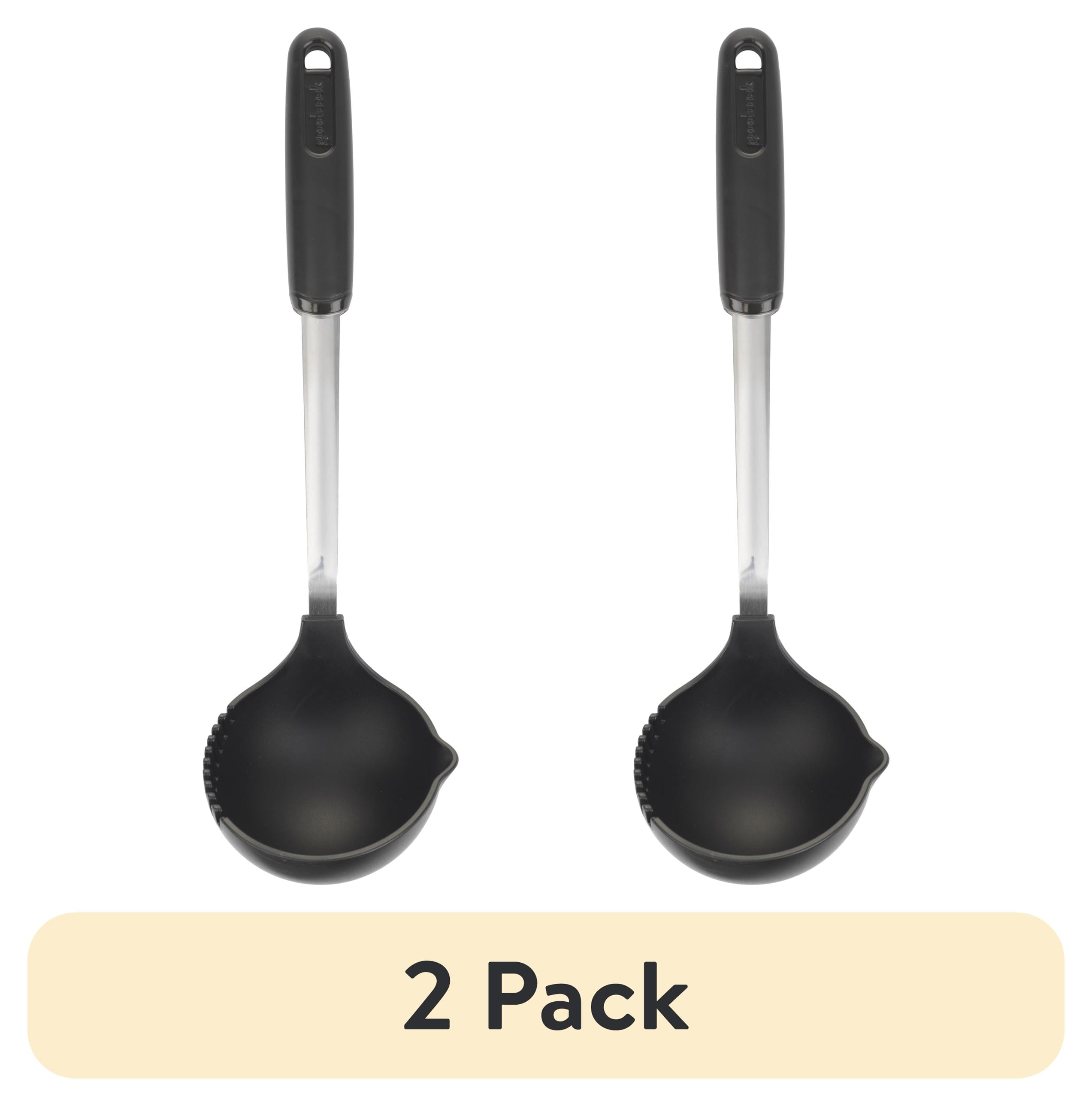 (2 pack) GoodCook 13" Hi-Temp Nylon Kitchen Ladle with Sprout and ...