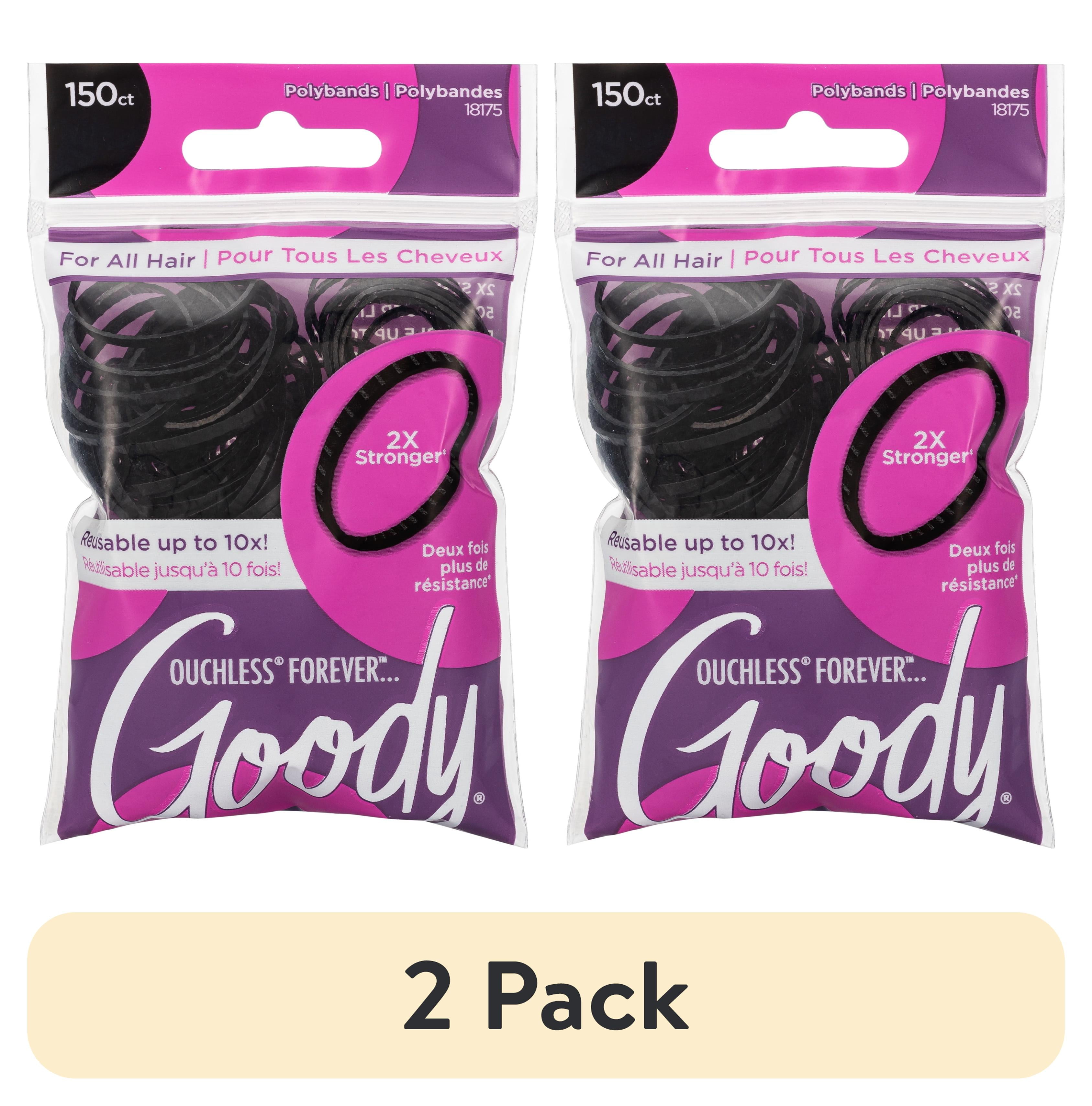 (2 pack) Goody Ouchless Poly Band Elastic Hair Tie for Fine Hair ...