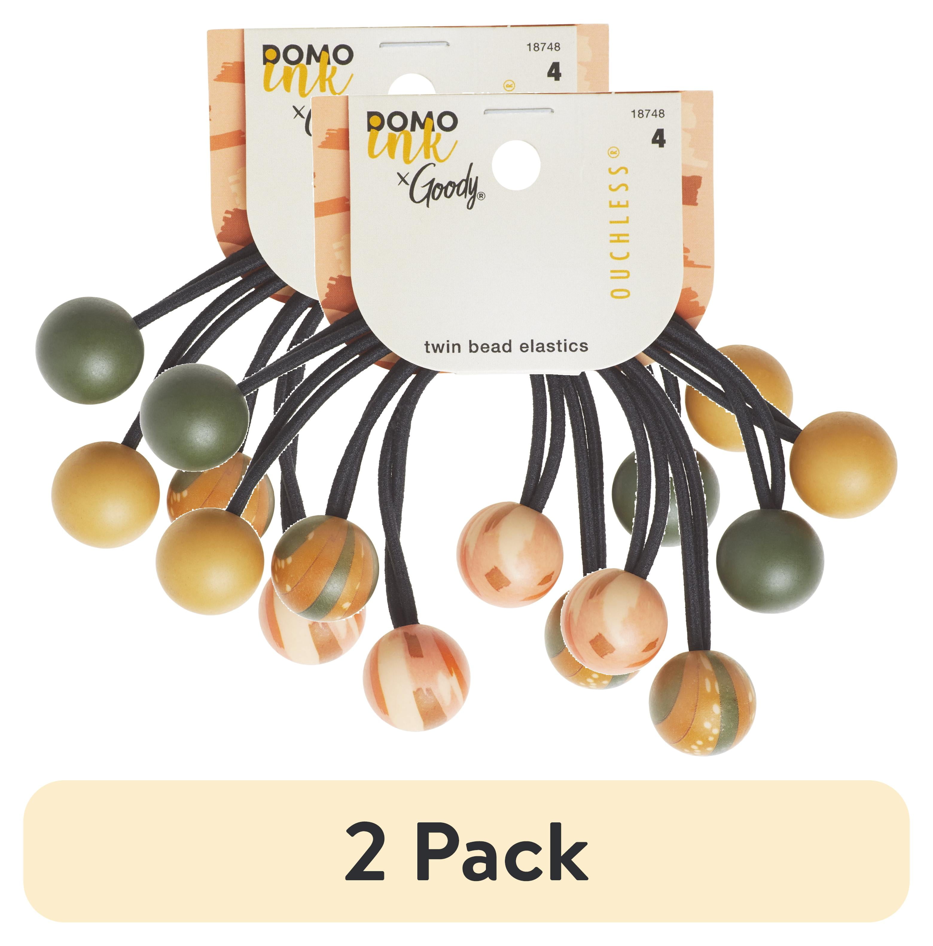 (2 pack) Goody Tru X Domo Ink Collab Ouchless???? Twin Bead Elastics ...