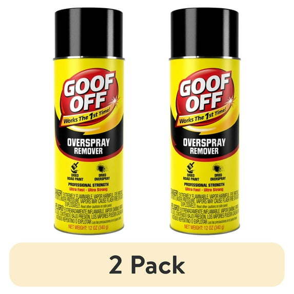 (2 pack) Goof Off Overspray Remover, 12 oz., Removes Dried Basecoat and ...
