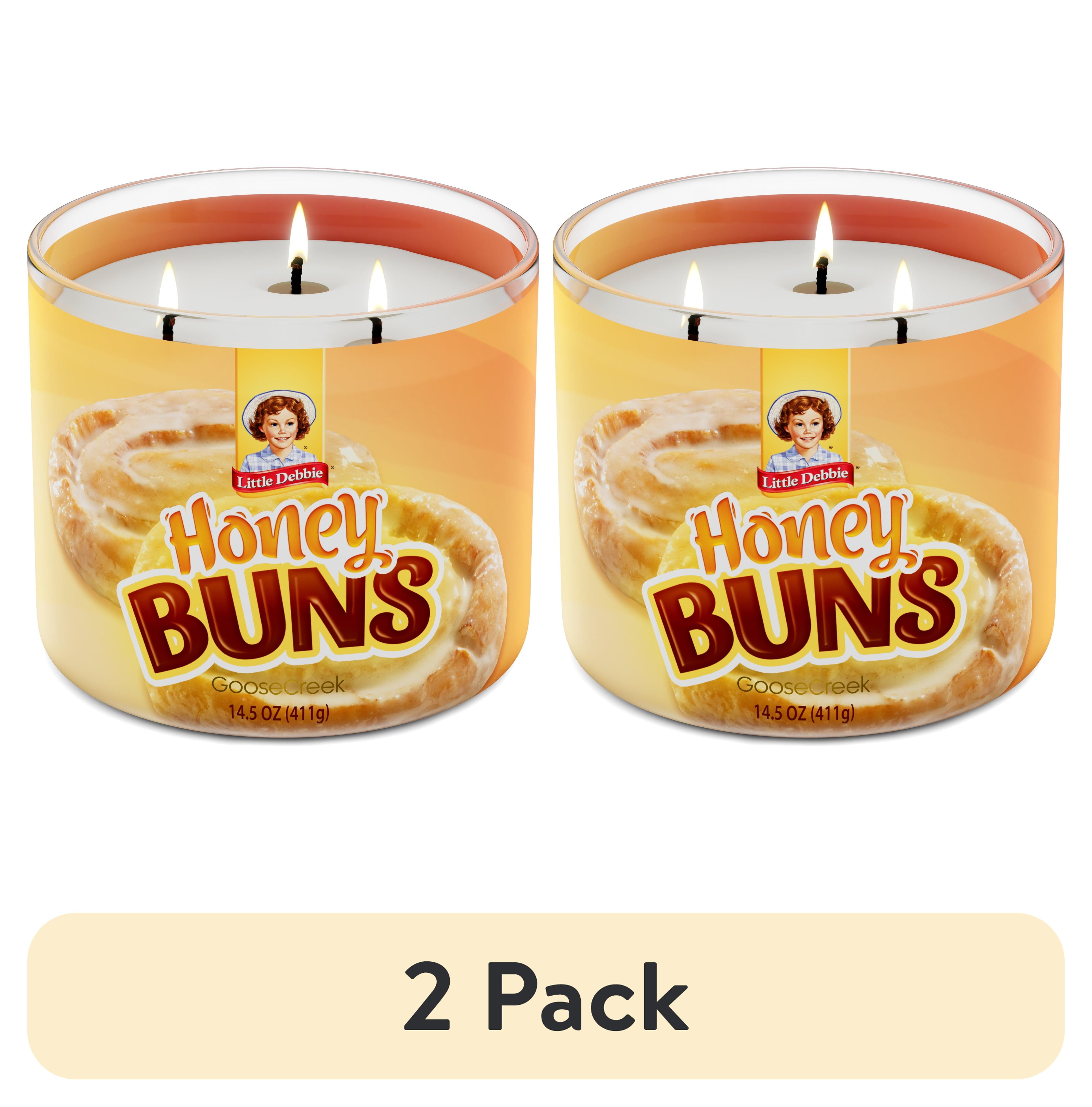 (2 pack) Goose Creek Little Debbie Honey Buns Scented 3-Wick Jar Candle ...