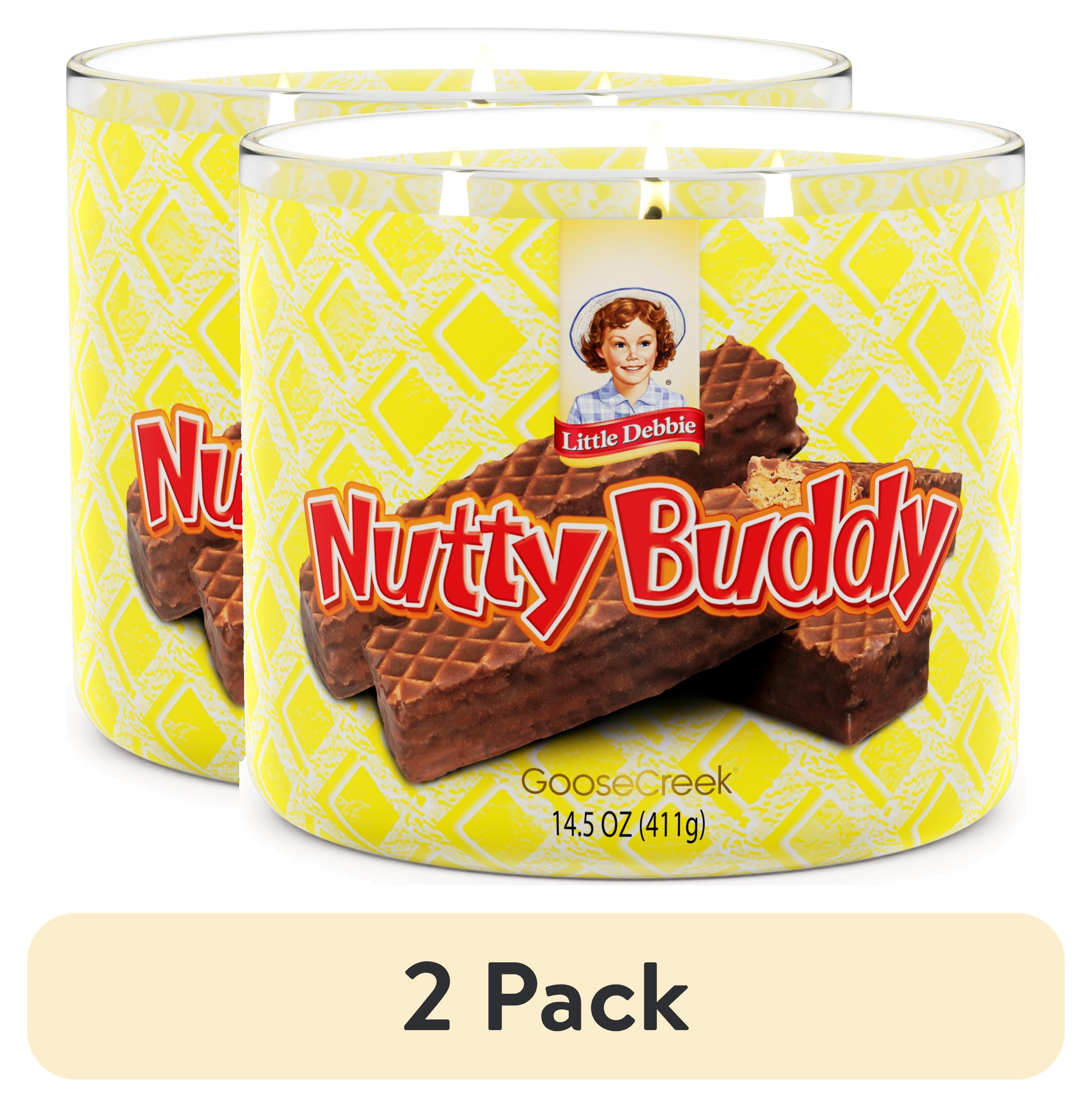 (2 pack) Goose Creek 3-Wick Little Debbie Nutty Buddy Scented Jar ...
