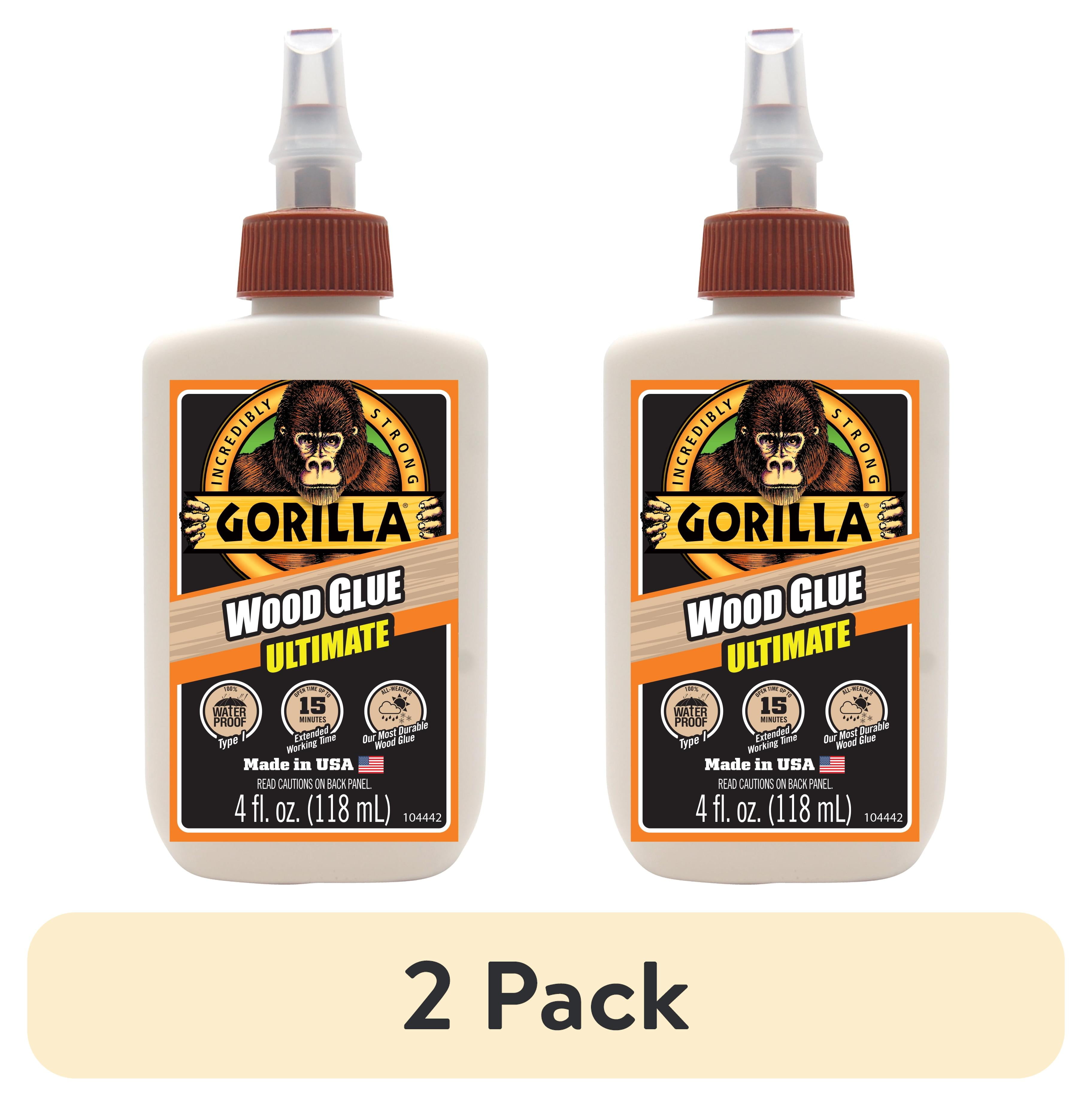 (2 pack) Gorilla 4 Ounce Ultimate Waterproof Wood Glue, Pack of 1 ...