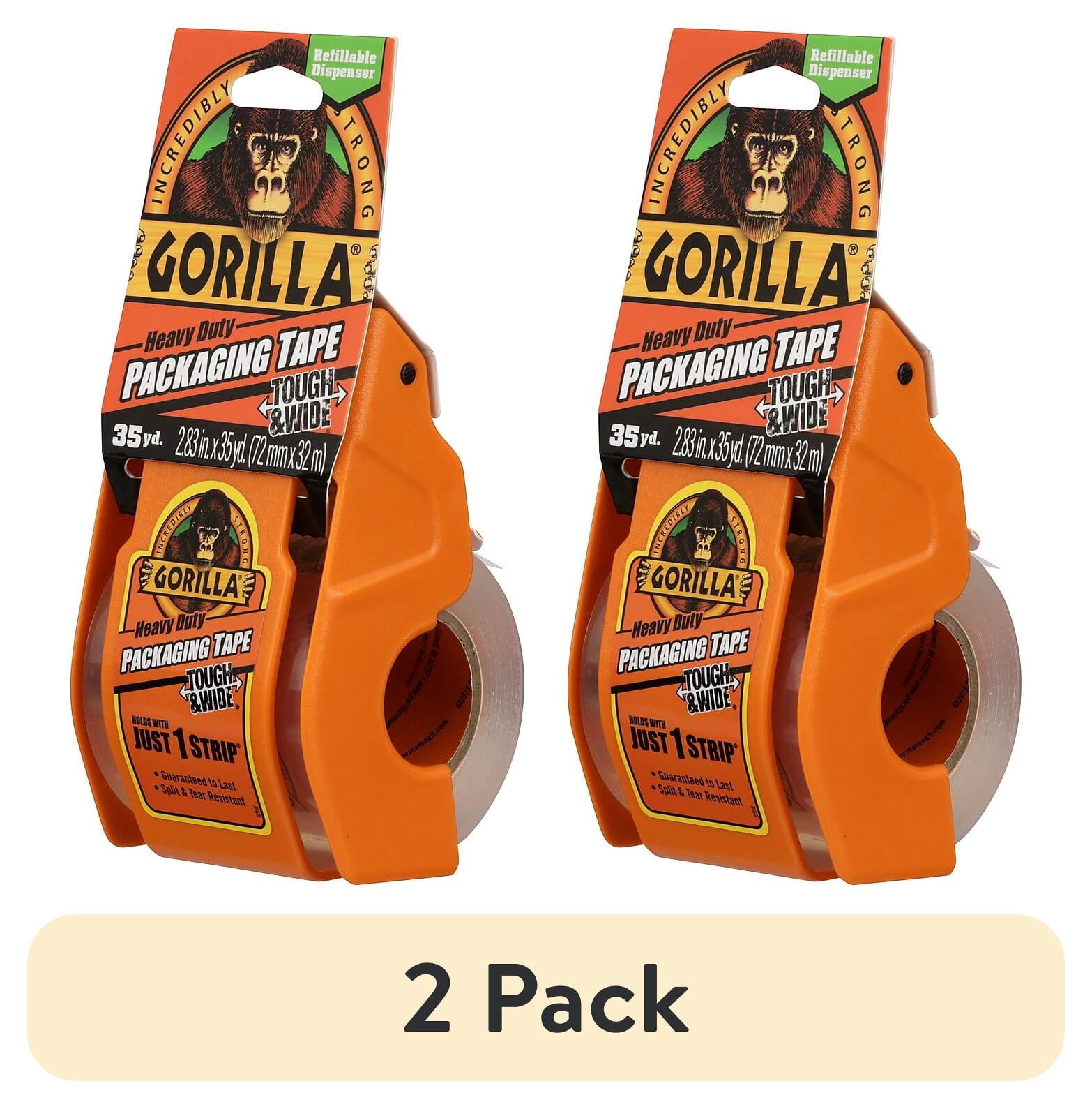 (2 pack) Gorilla Glue 35 Yard Clear Tough & Wide Packaging Tape Thick ...