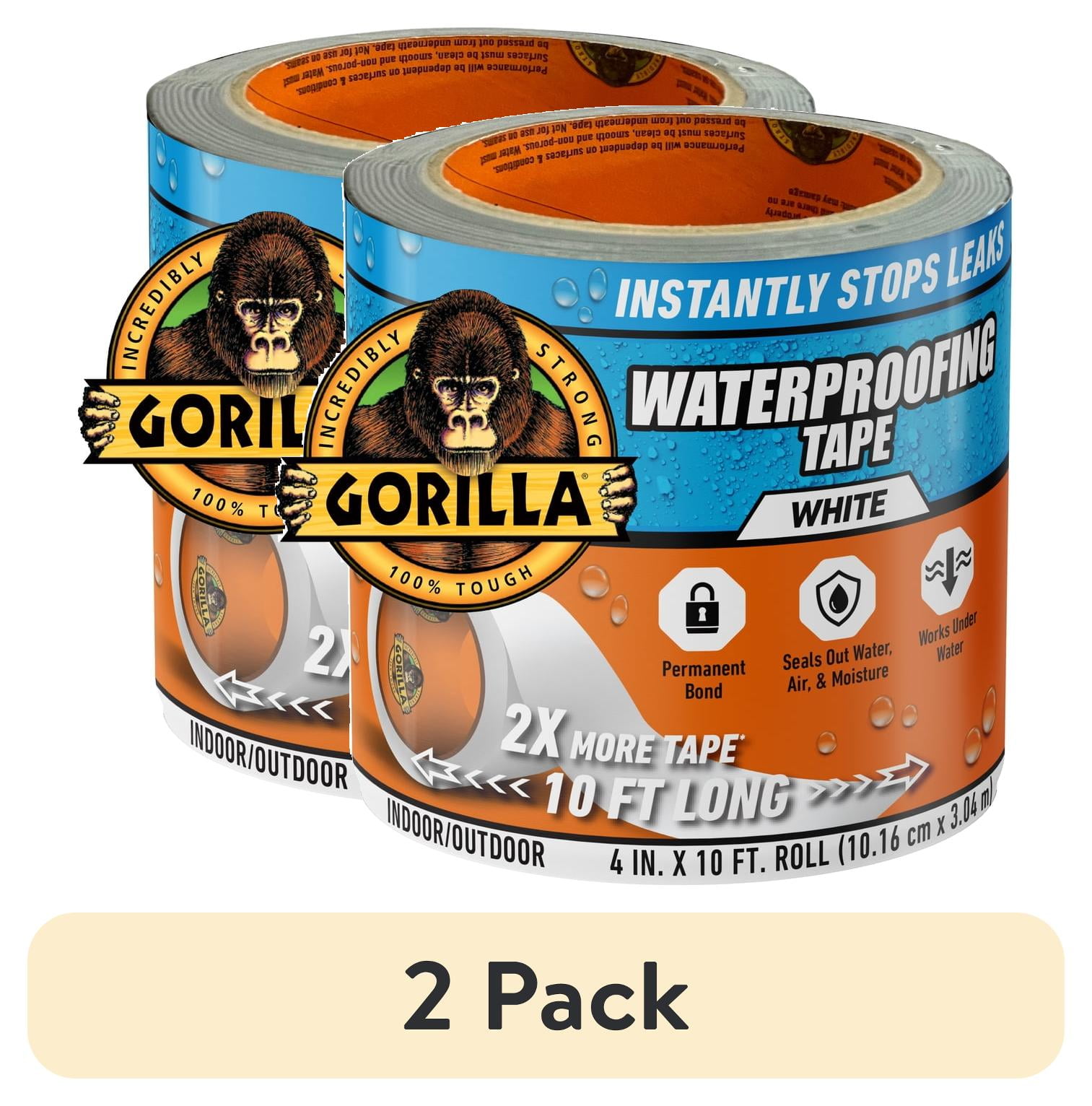 (2 pack) Gorilla Glue White Waterproof Patch and Seal Repair and ...
