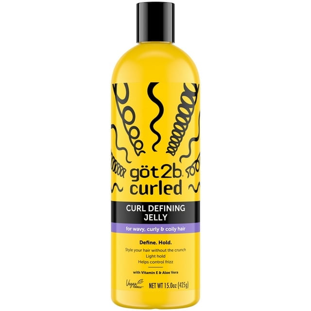 (2 pack) Got2b Curled Curl Defining Jelly,15oz, for all curl types ...
