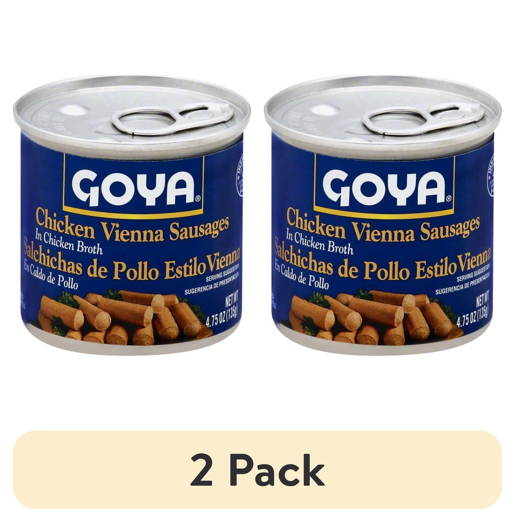 (2 pack) Goya Chicken Vienna Sausages, 4.75 oz Can - Walmart.com