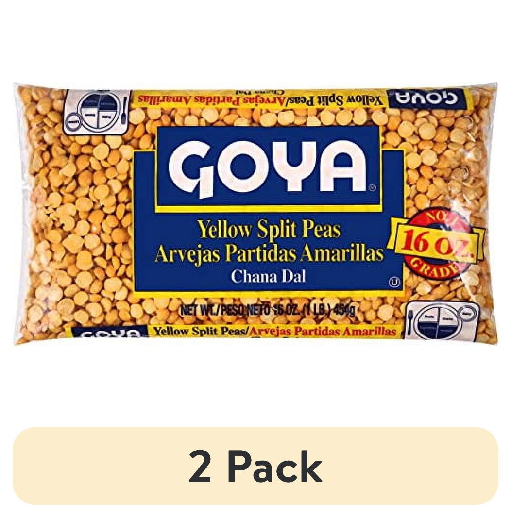 (2 pack) Goya Yellow Split Peas, Dry, Chana Dal Lentils, 16 oz, Bag ...