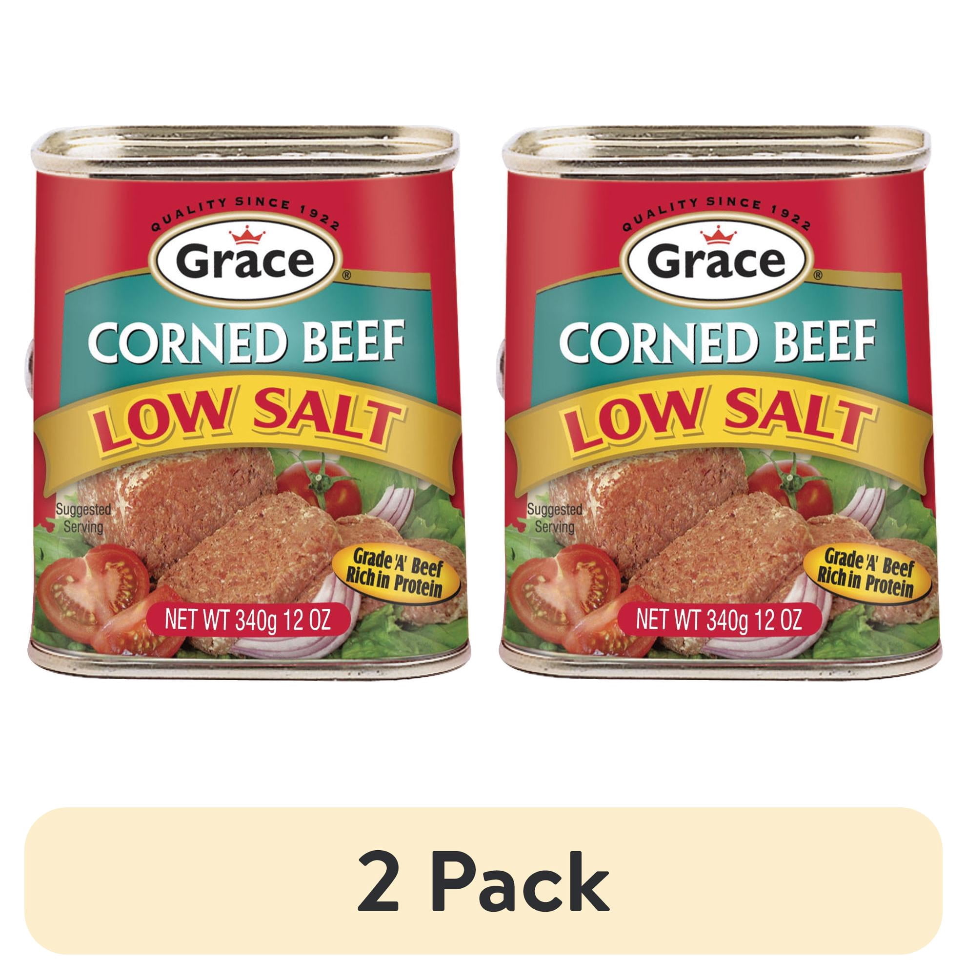 (2 pack) Grace Corn Beef, Reduced Sodium, 12 oz Can - Walmart.com