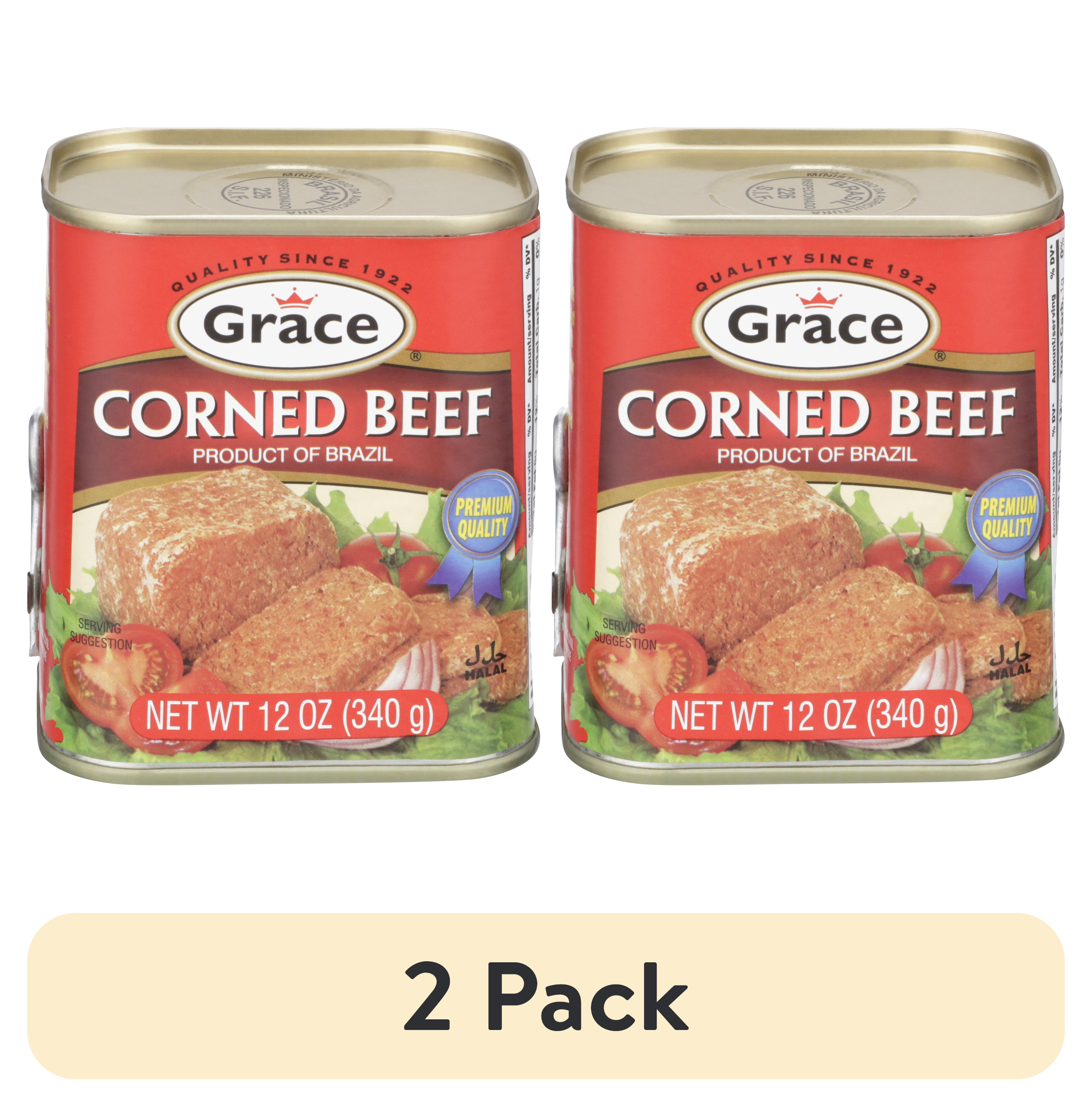 (2 pack) Grace Corned Beef, 12 oz Can, High-Quality Premium Meat ...