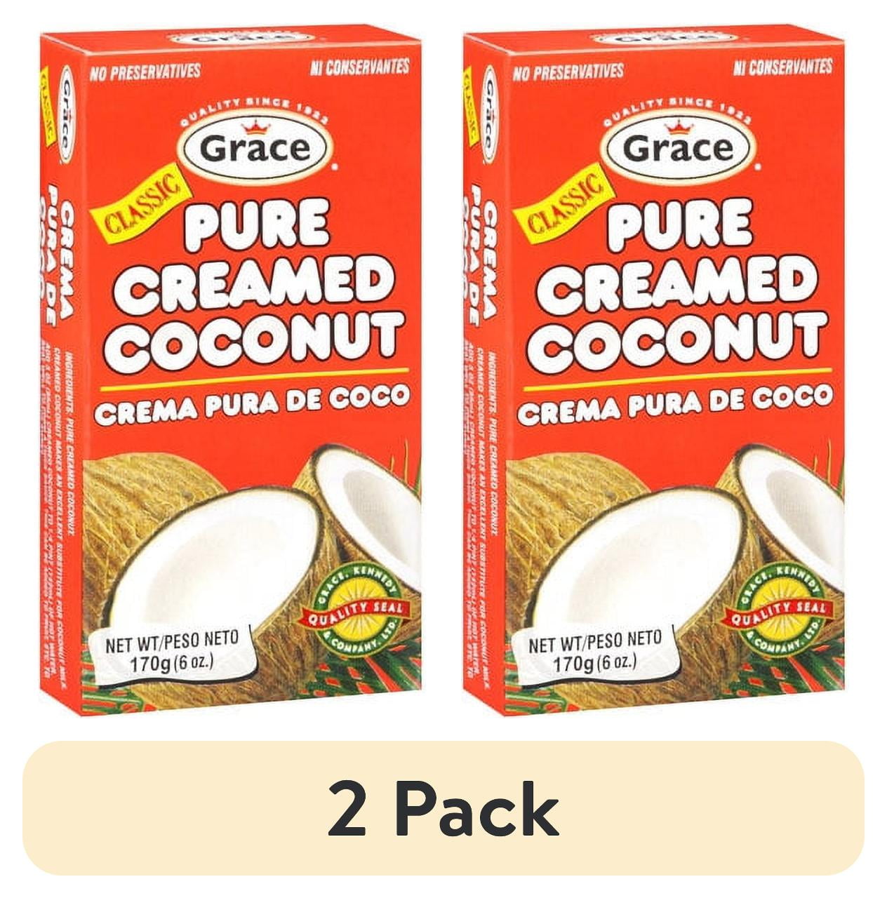 (2 pack) Grace Pure Creamed Coconut, 170 g - Walmart.com