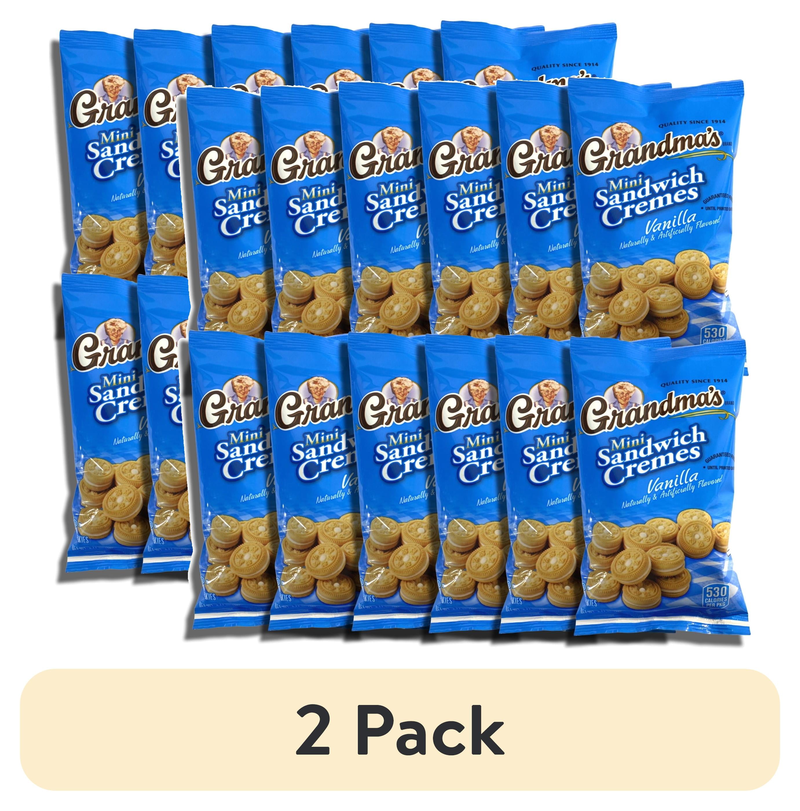 (2 pack) Grandma's Mini Vanilla Sandwich Cremes by Grandma's 3.71 Ounce ...